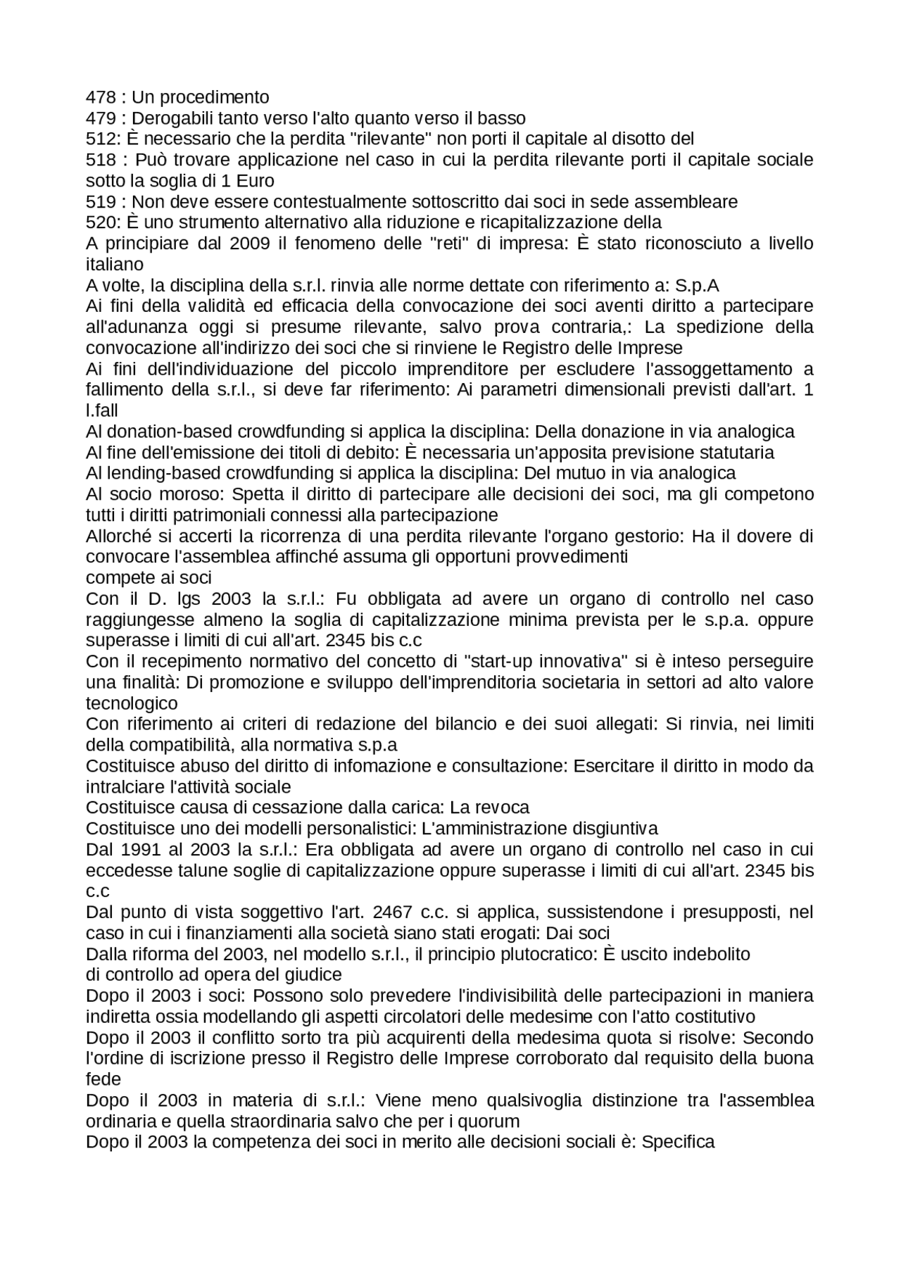 Diritto Commerciale Avanzato Docsity