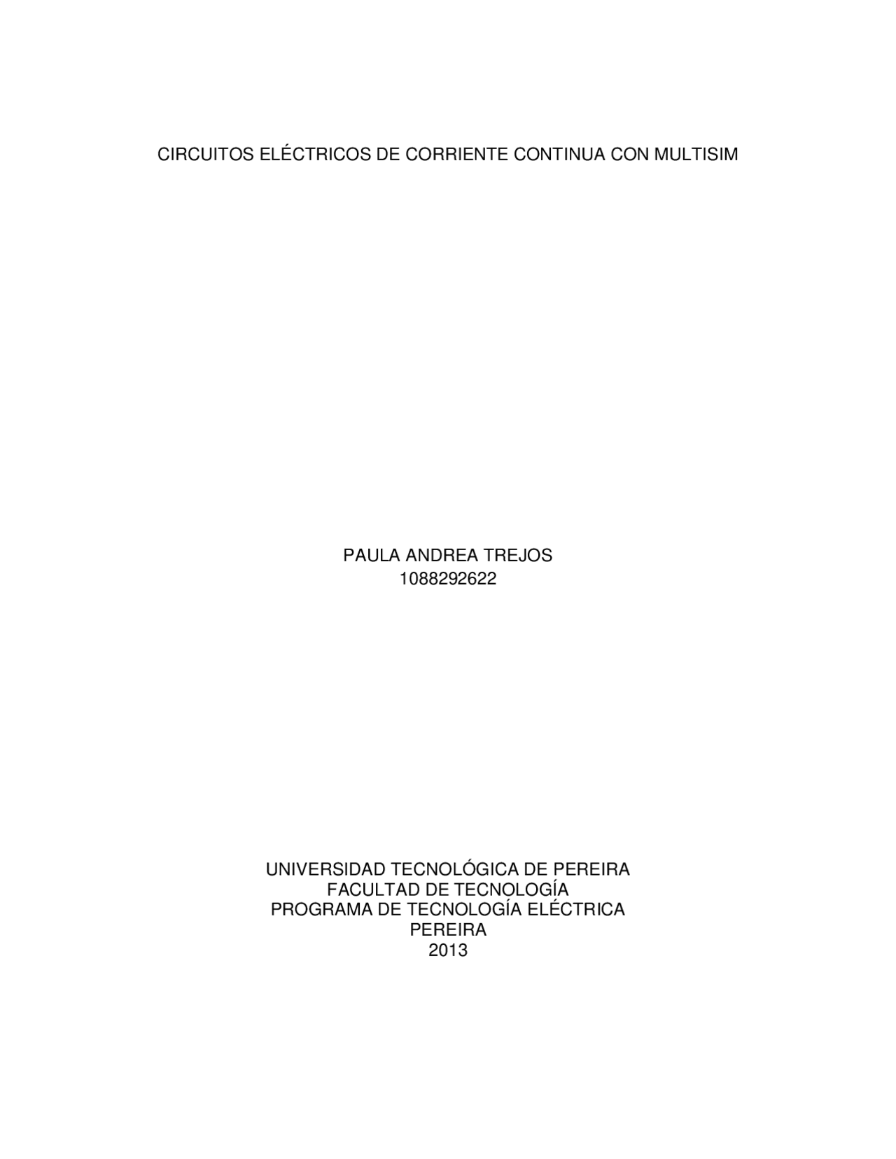 PROYECTOS EN MULTISIM | Ejercicios de Electrónica | Docsity