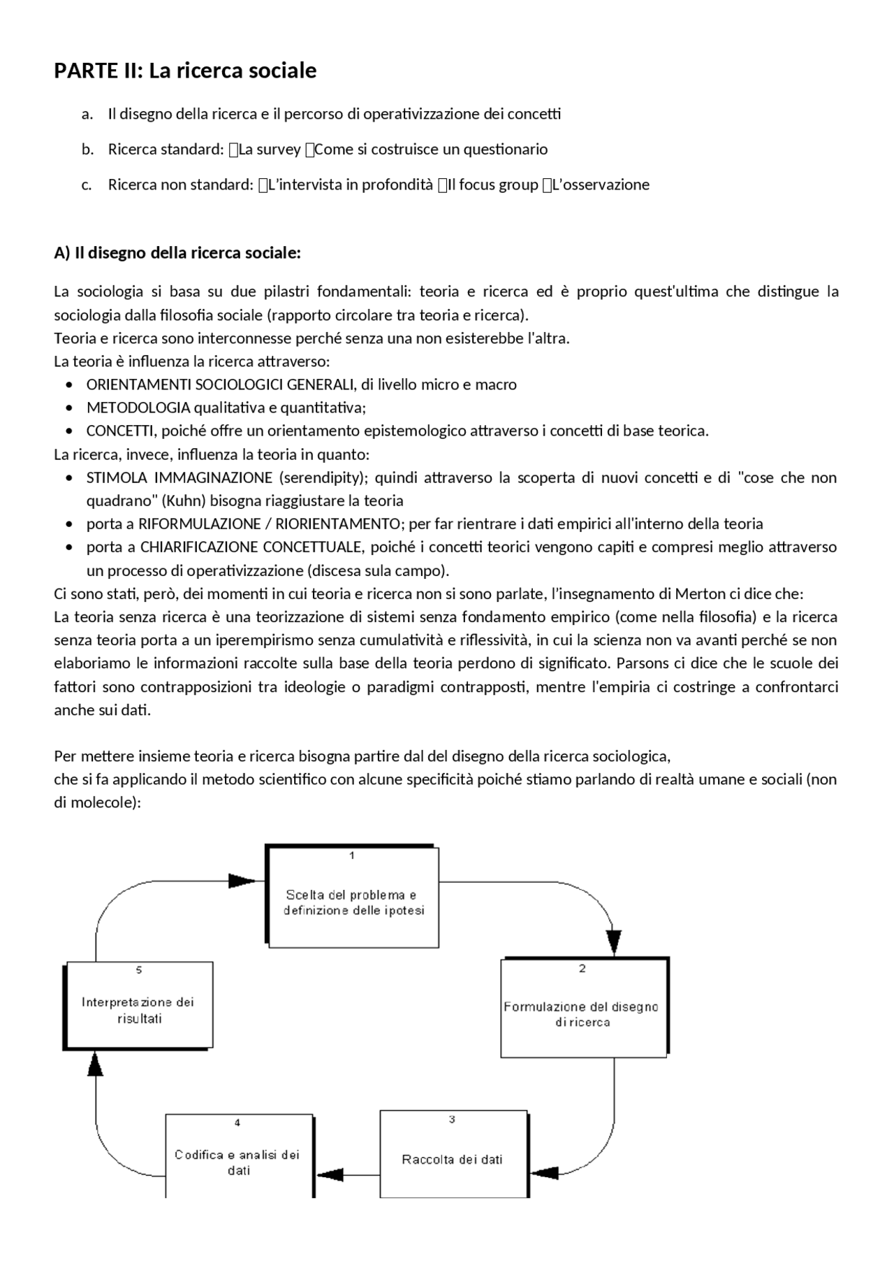 Appunti di sociologia, Silvia Cataldi, II parte - Docsity