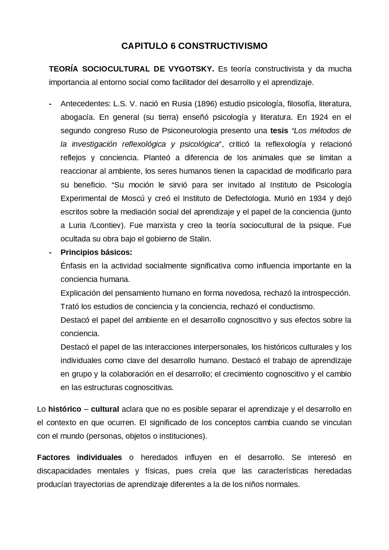 CONSTRUCTIVISMO VYGOTSKY - Docsity