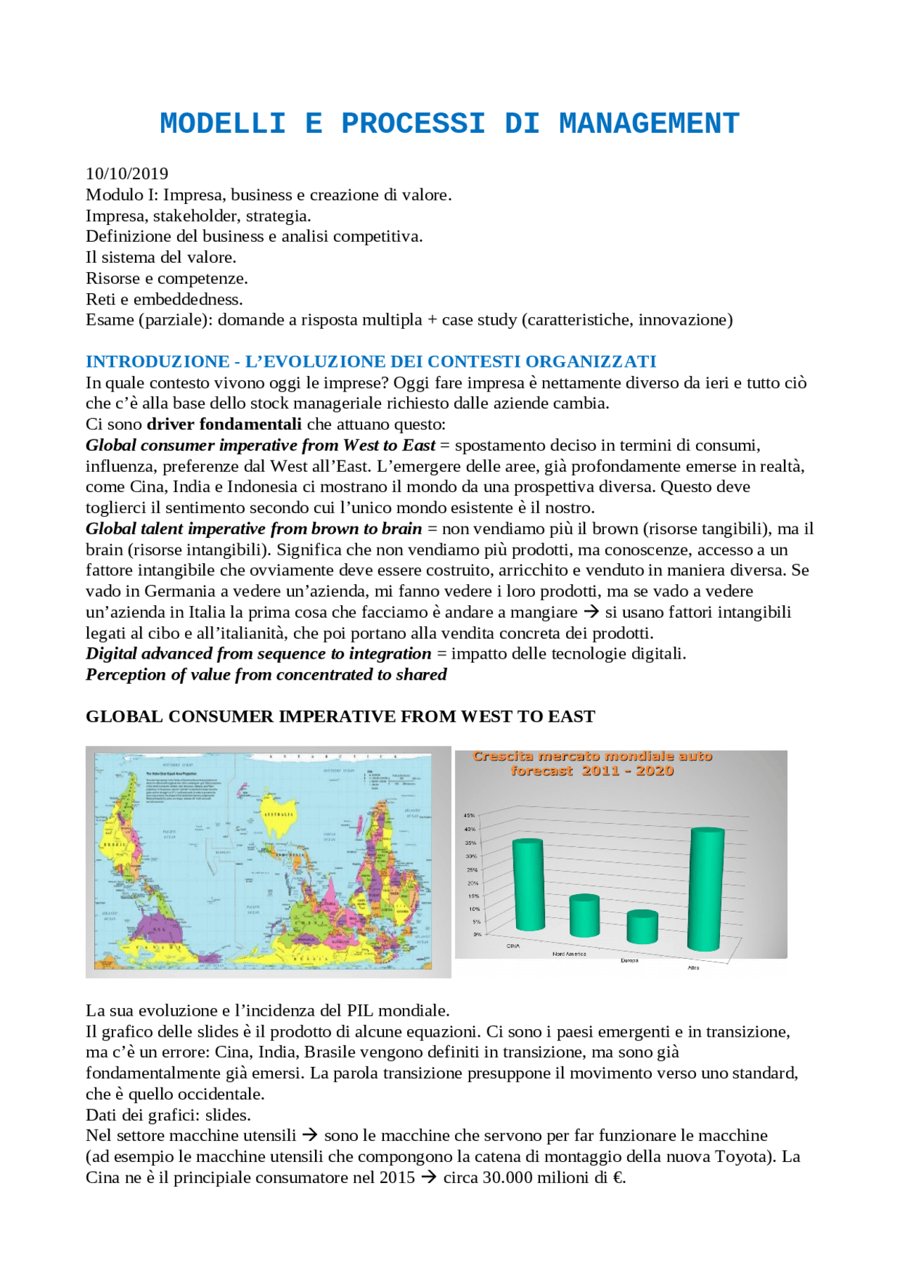 Modelli e Processi di Management - Docsity