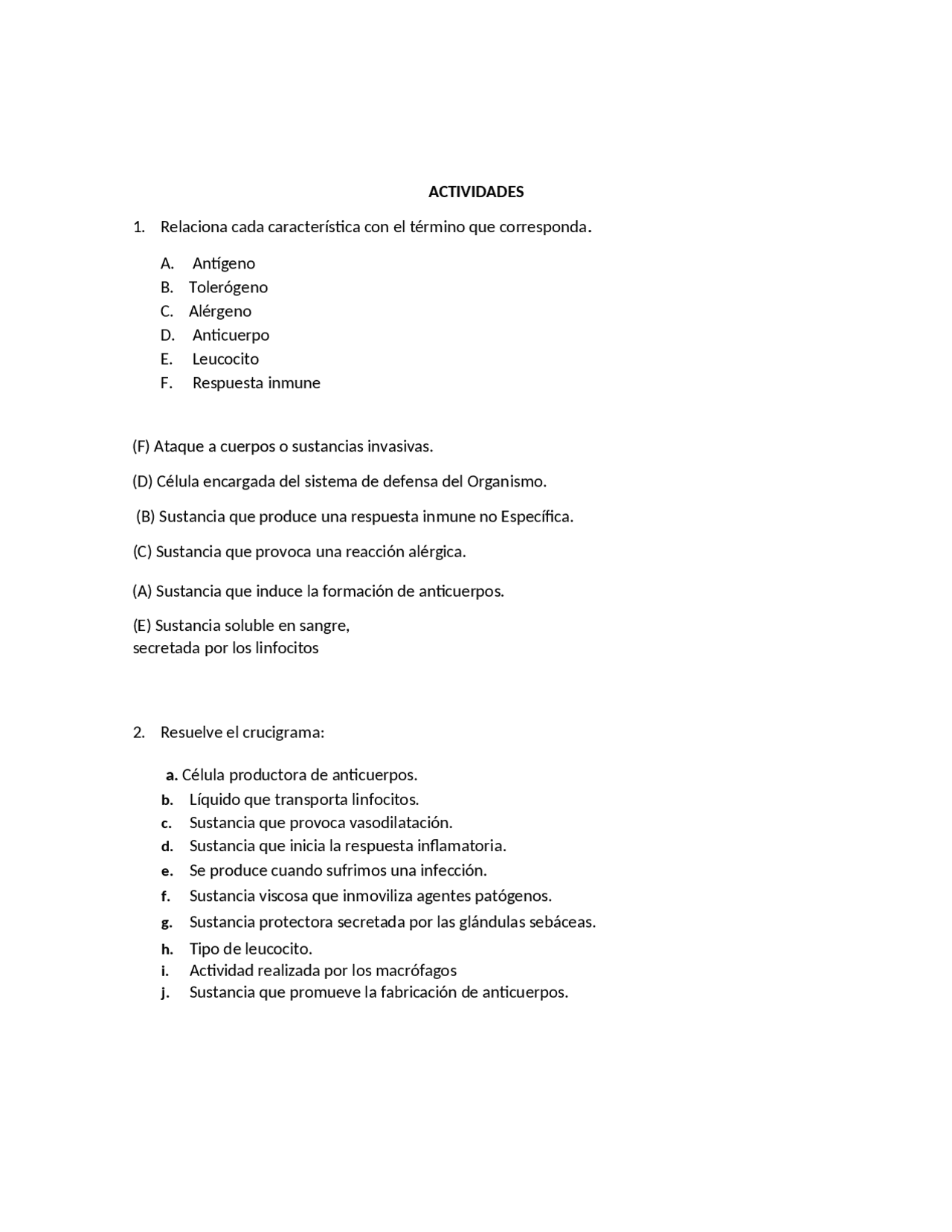 Sistema Inmunológico Apuntes De Biología Docsity