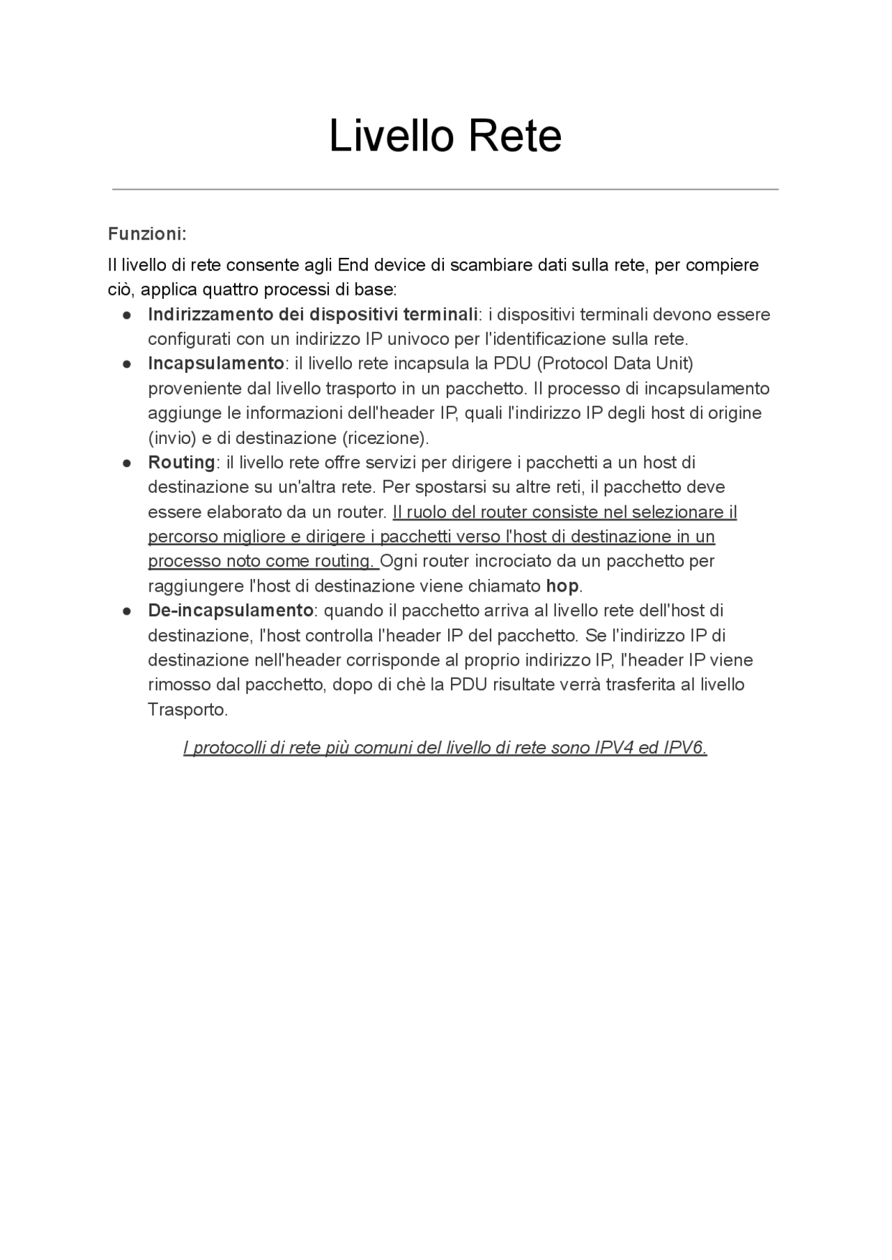 Modello Isoosi Livello Rete Cisco Docsity