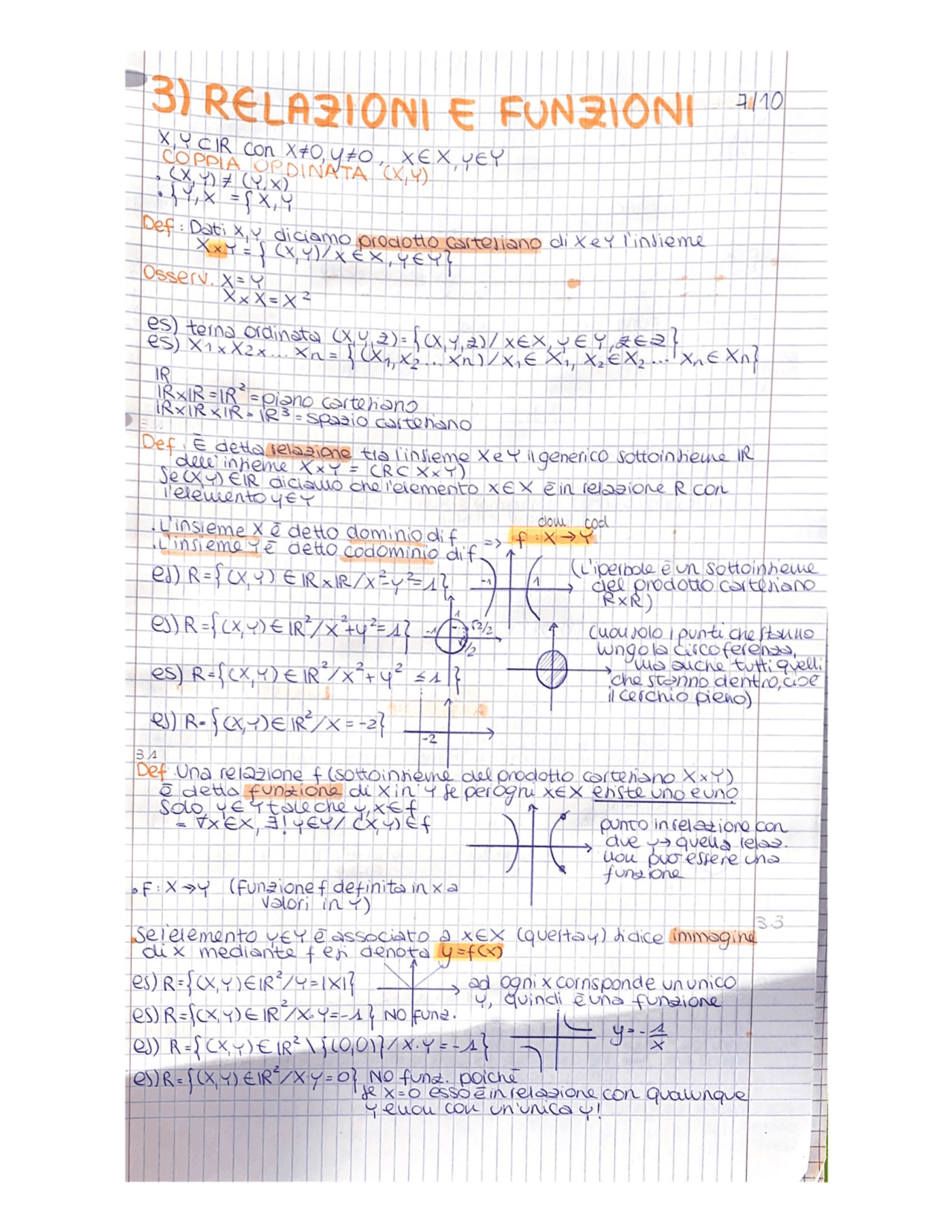 Analisi matematica I –Appunti2 – Relazioni e funzioni - Docsity