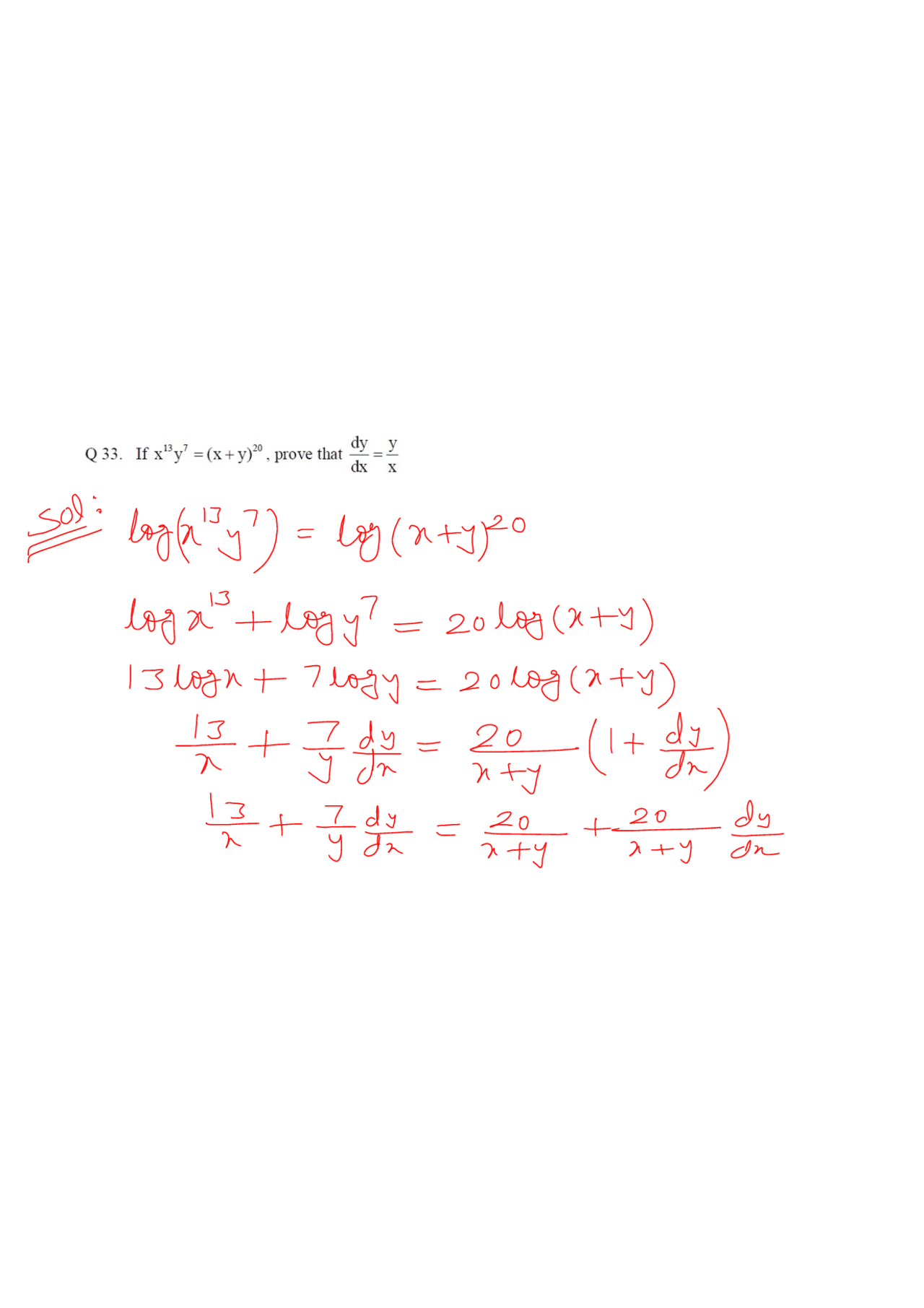 Maths Differentiation Exams Mathematics Docsity