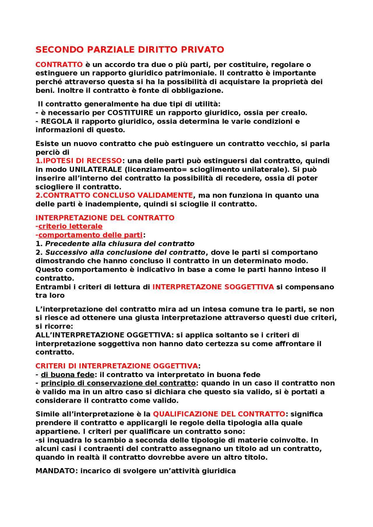 Appunti Diritto Privato 2 Docsity