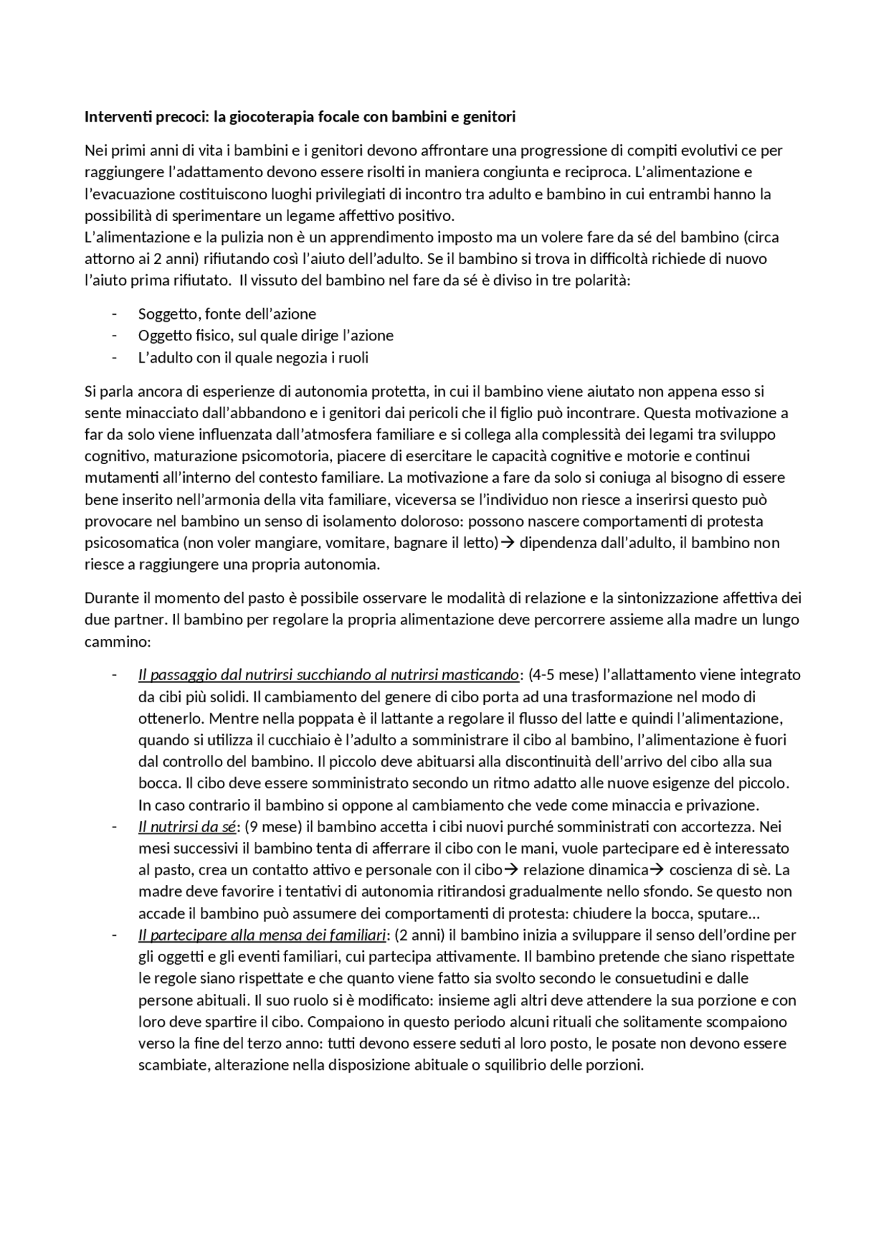 Psicopatologia Del Ciclo Di Vita Appunti Di Psicologia Generale Docsity