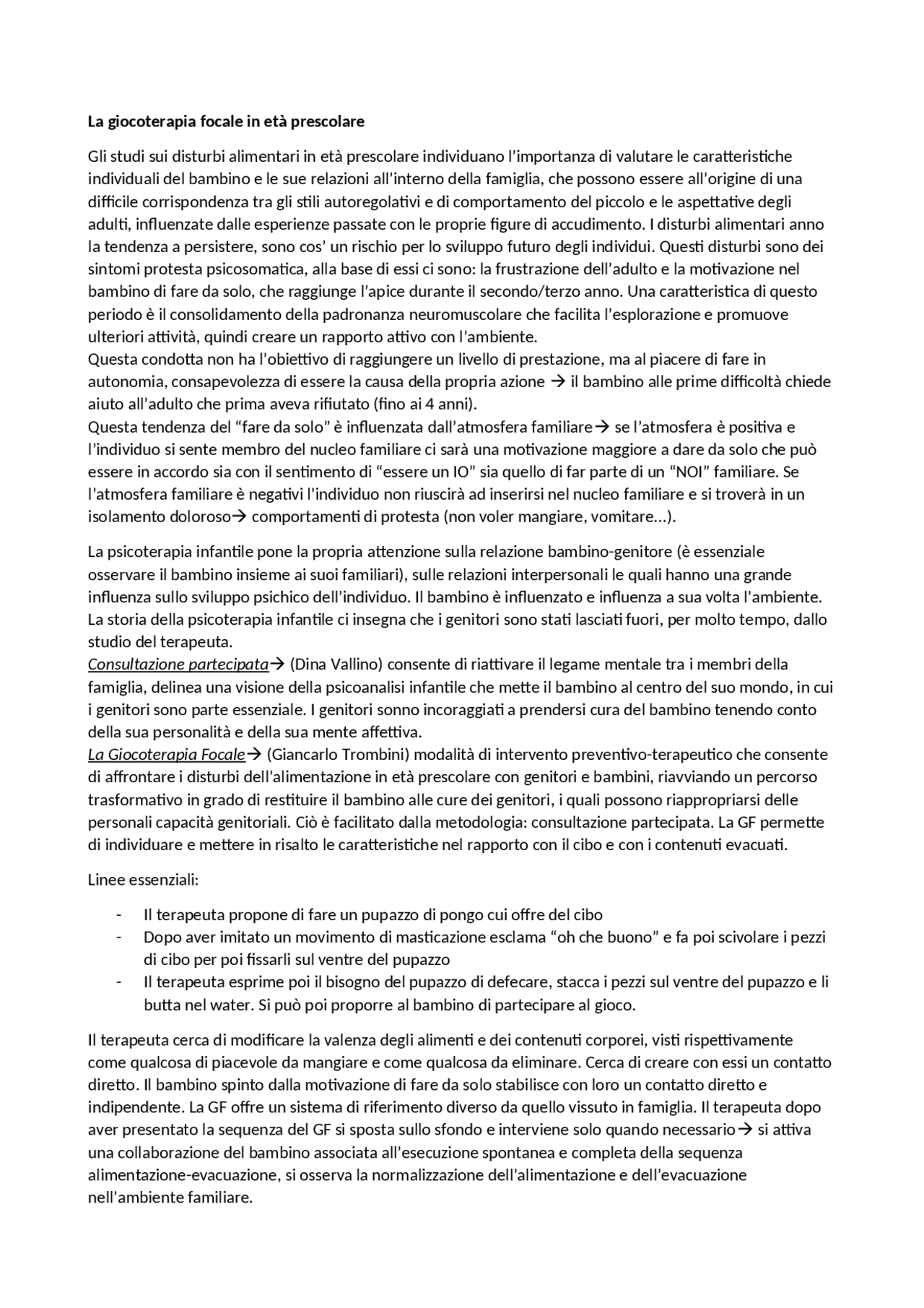 Psicopatologia Del Ciclo Di Vita Appunti Di Psicologia Generale Docsity