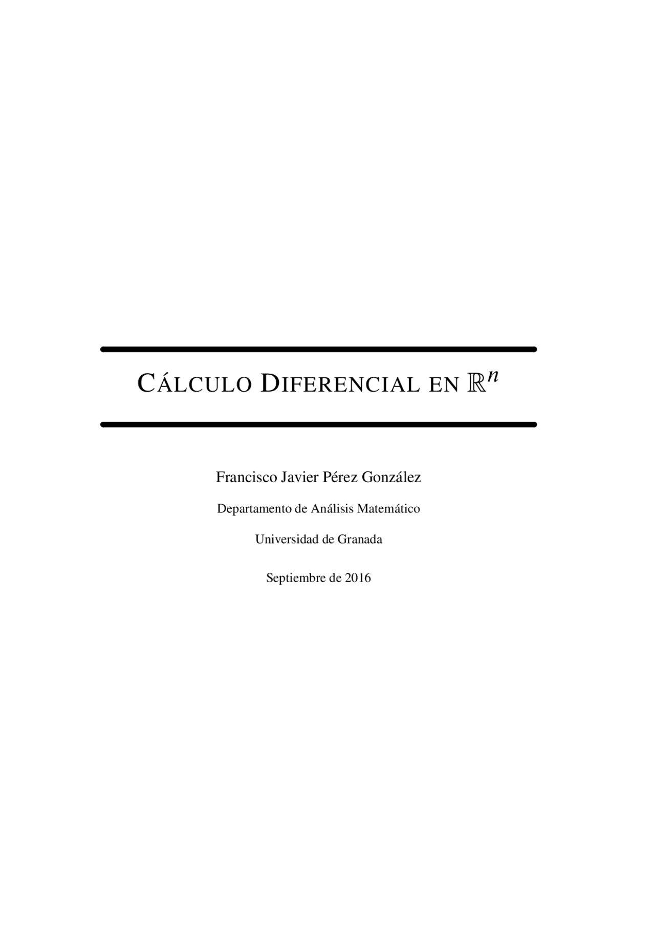 Calculo En Varias Variables Apuntes De Matemáticas Docsity