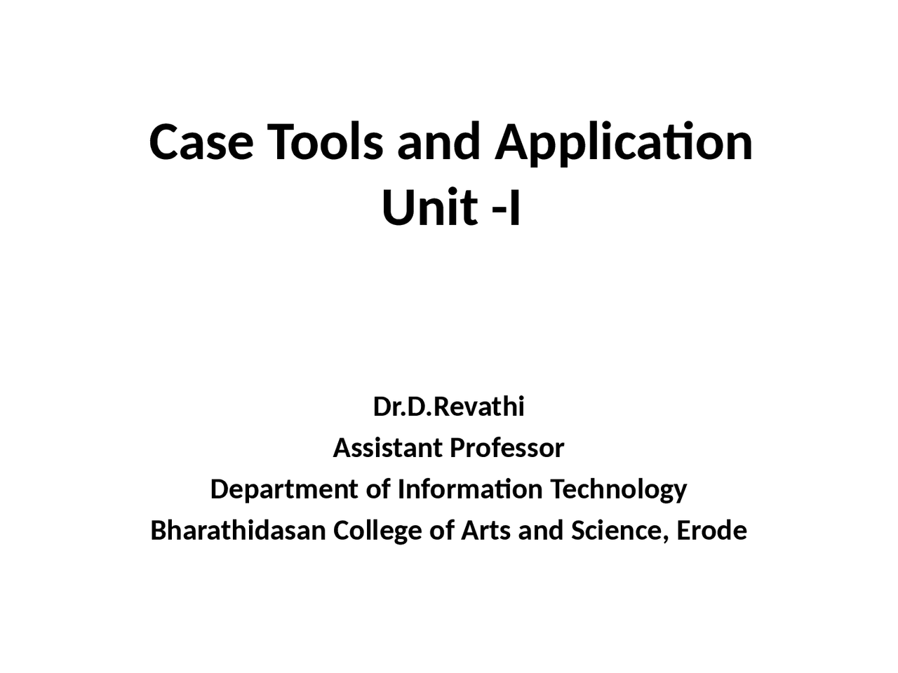 Case Tools And Its Application Docsity