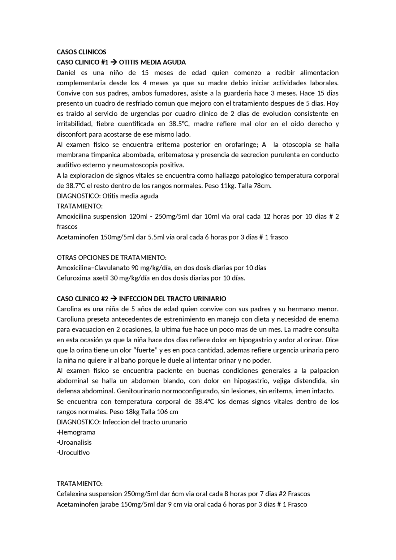 Casos Clínicos Pediatría Apuntes De Pediatría Docsity