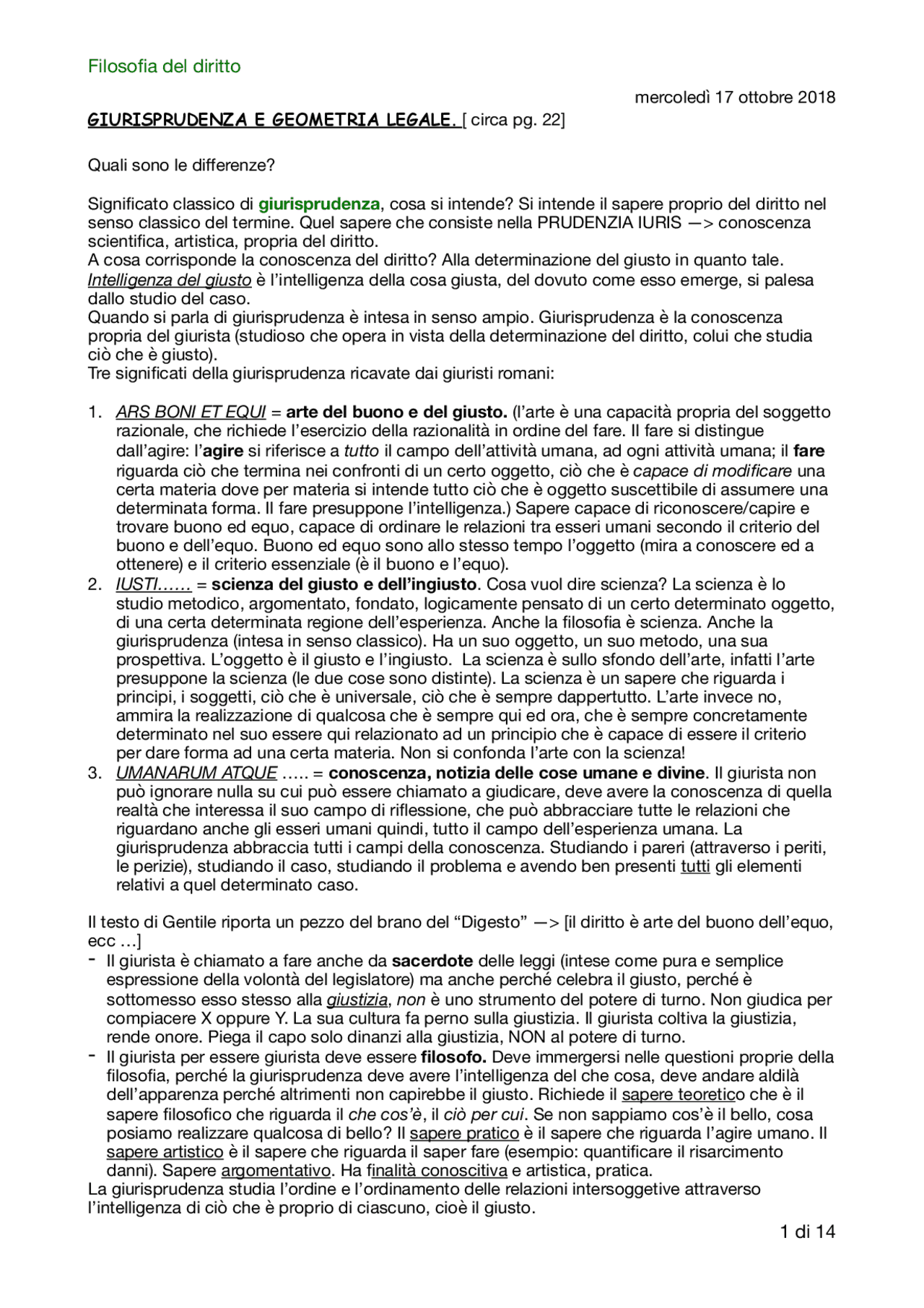 Appunti Filosofia Del Diritto Docsity