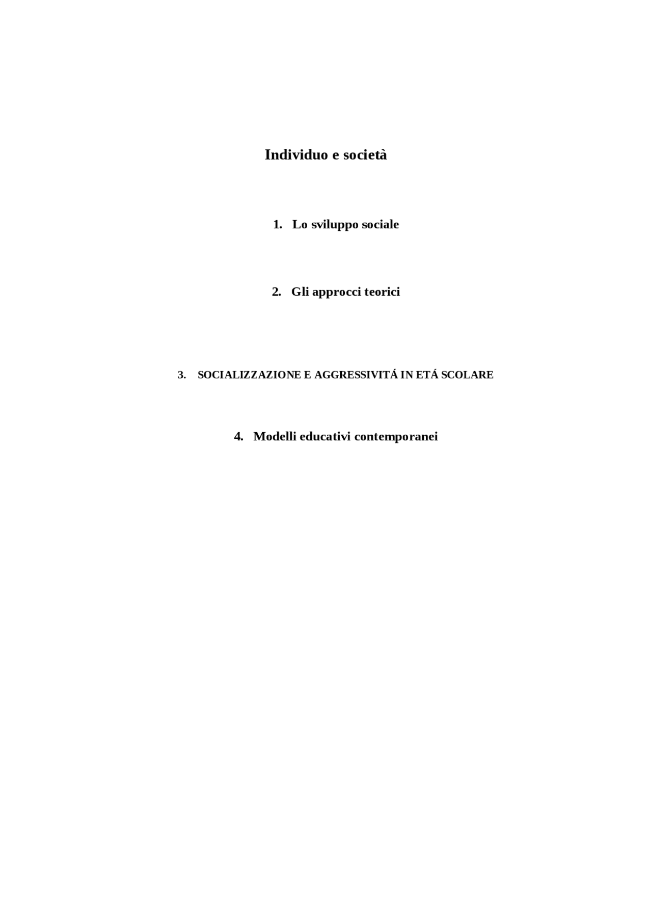 Individuo E Società Modelli Educativi Docsity