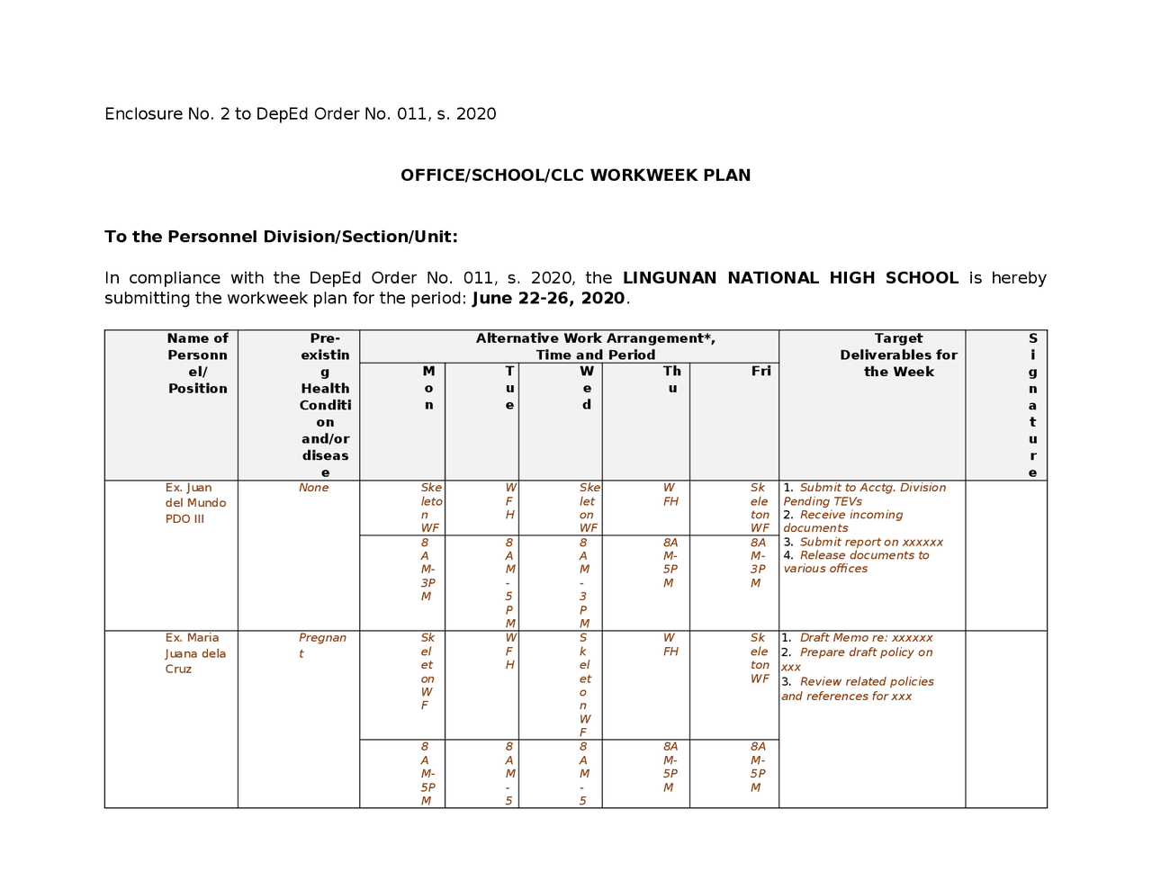 Enclosure of the documents - Docsity