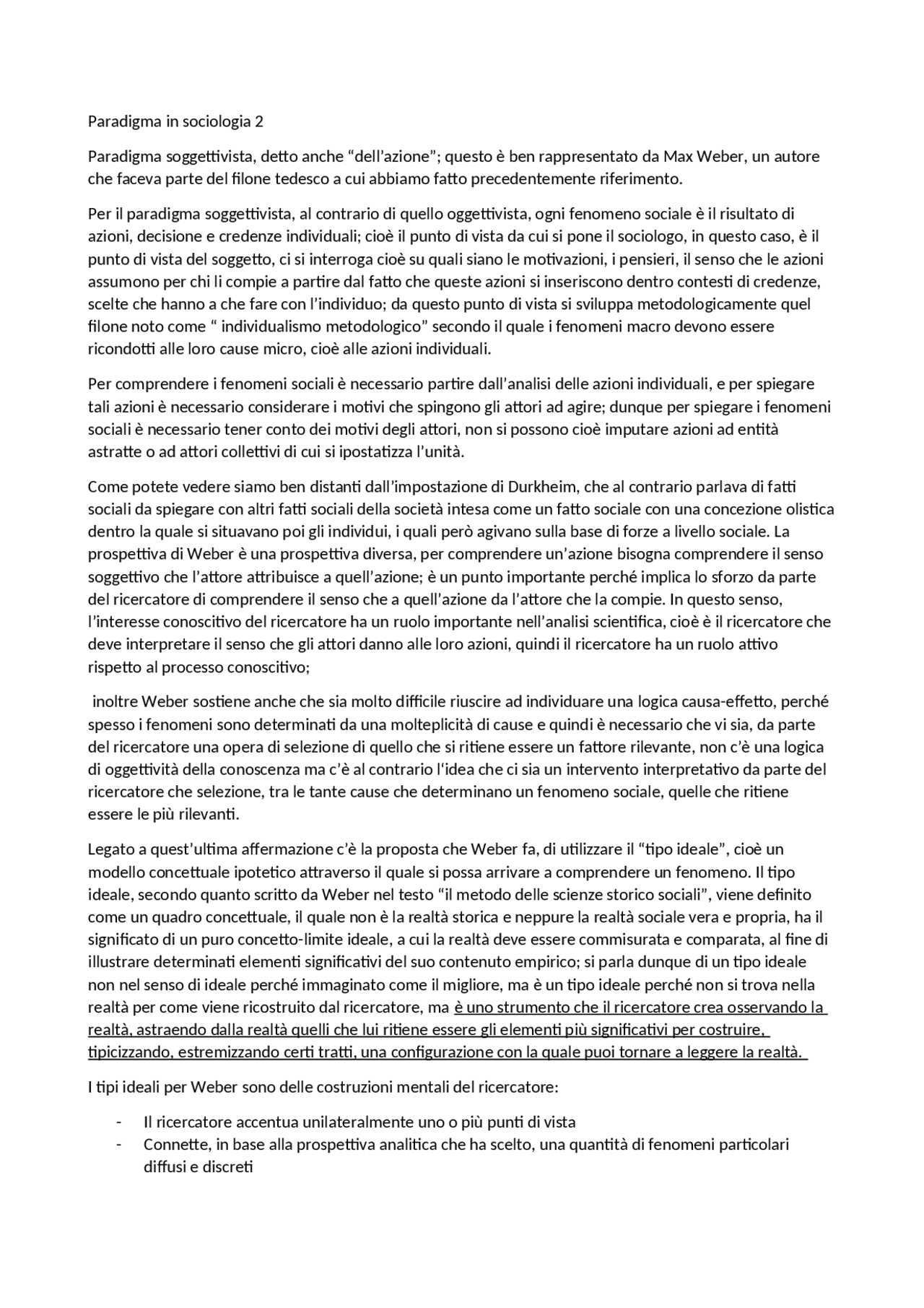 Paradigmi In Sociologia Parte2 Docsity