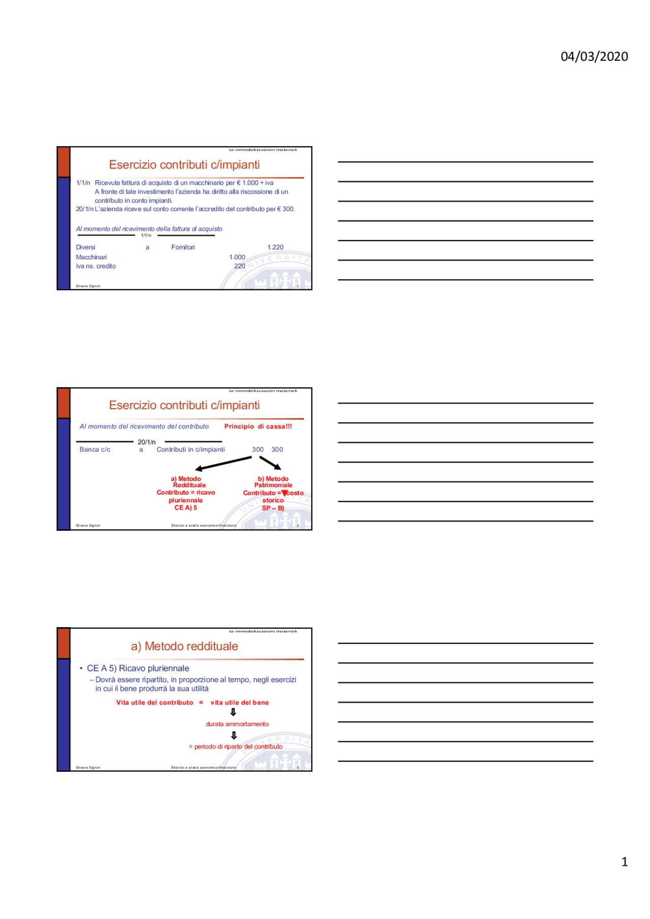 Slide Voci Di Bilancio Docsity