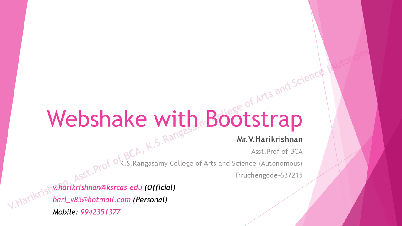 Bootstrap Basics For Os Docsity