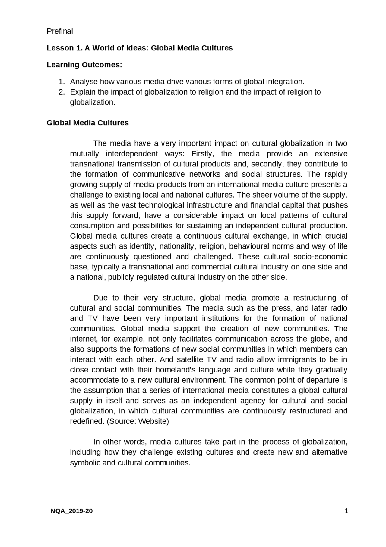 Contemporary World-English 111 | Study notes English Language | Docsity