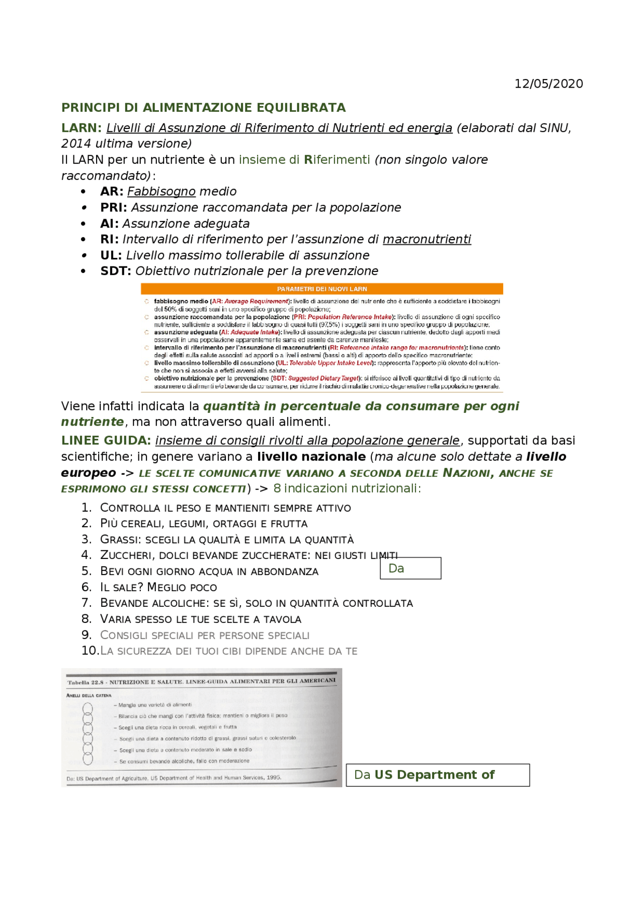 Nutrizione Principi Di Alimentazione Equilibrata Docsity