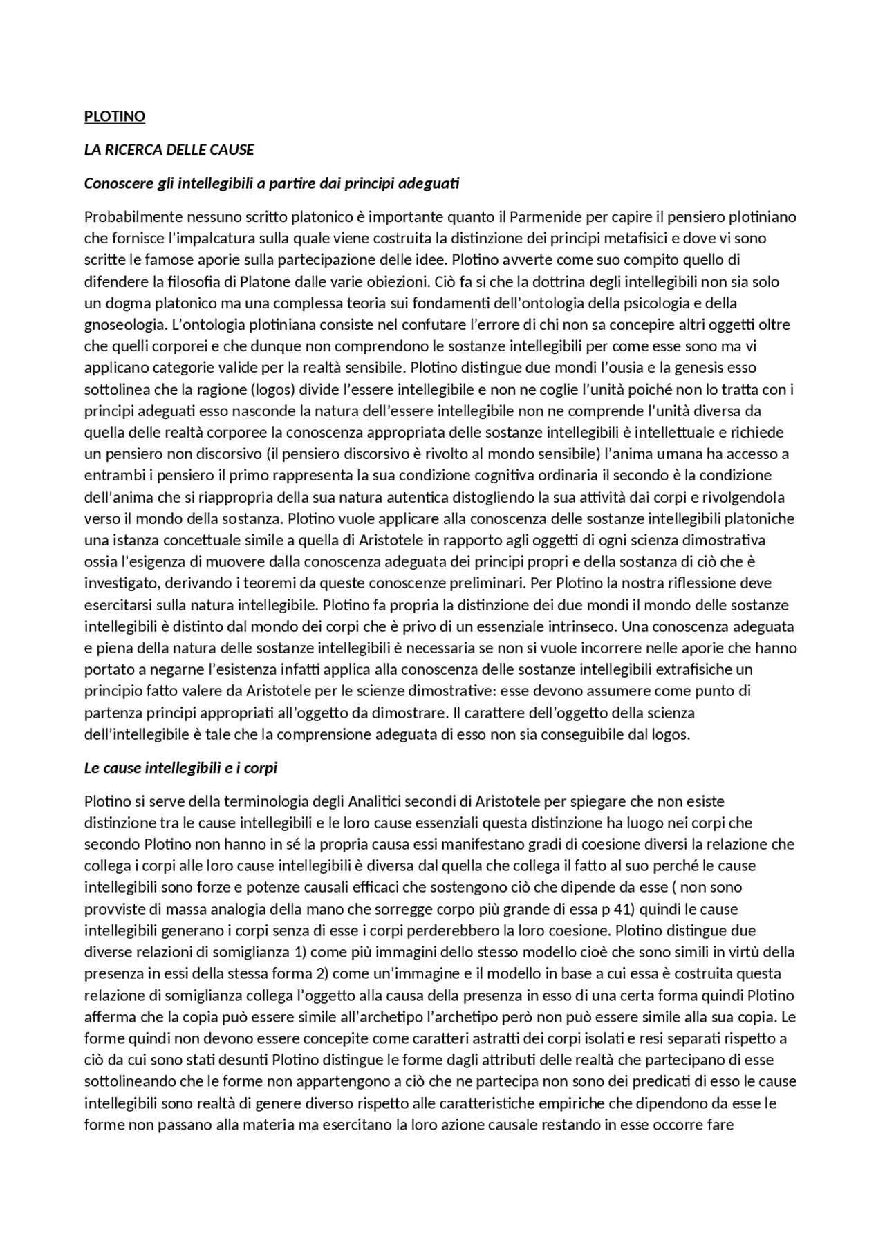 Plotino Riccardo Chiaradonna - Docsity