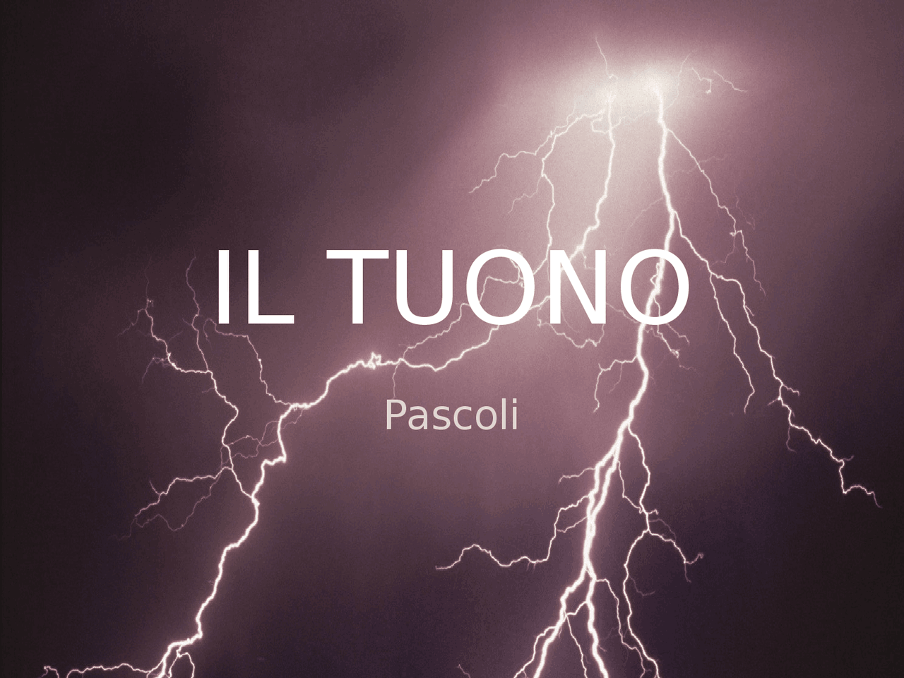 "Il tuono" di Pascoli - Docsity