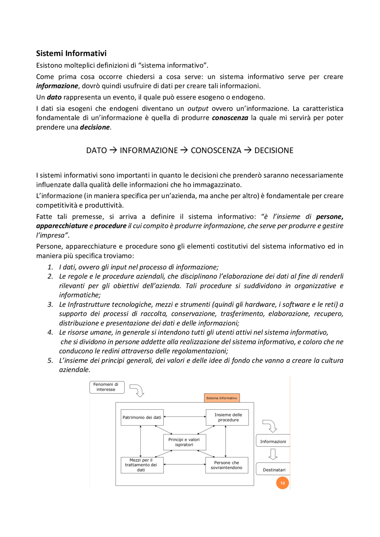 Sistemi Informativi Aziendali | Appunti di Sistemi Informativi | Docsity