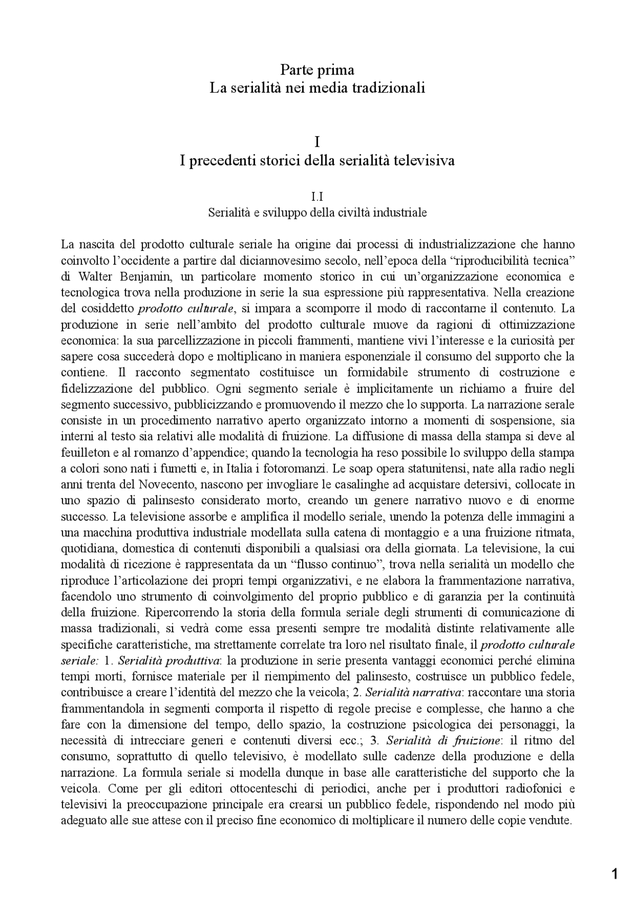 La Lunga Serialità Televisiva Docsity