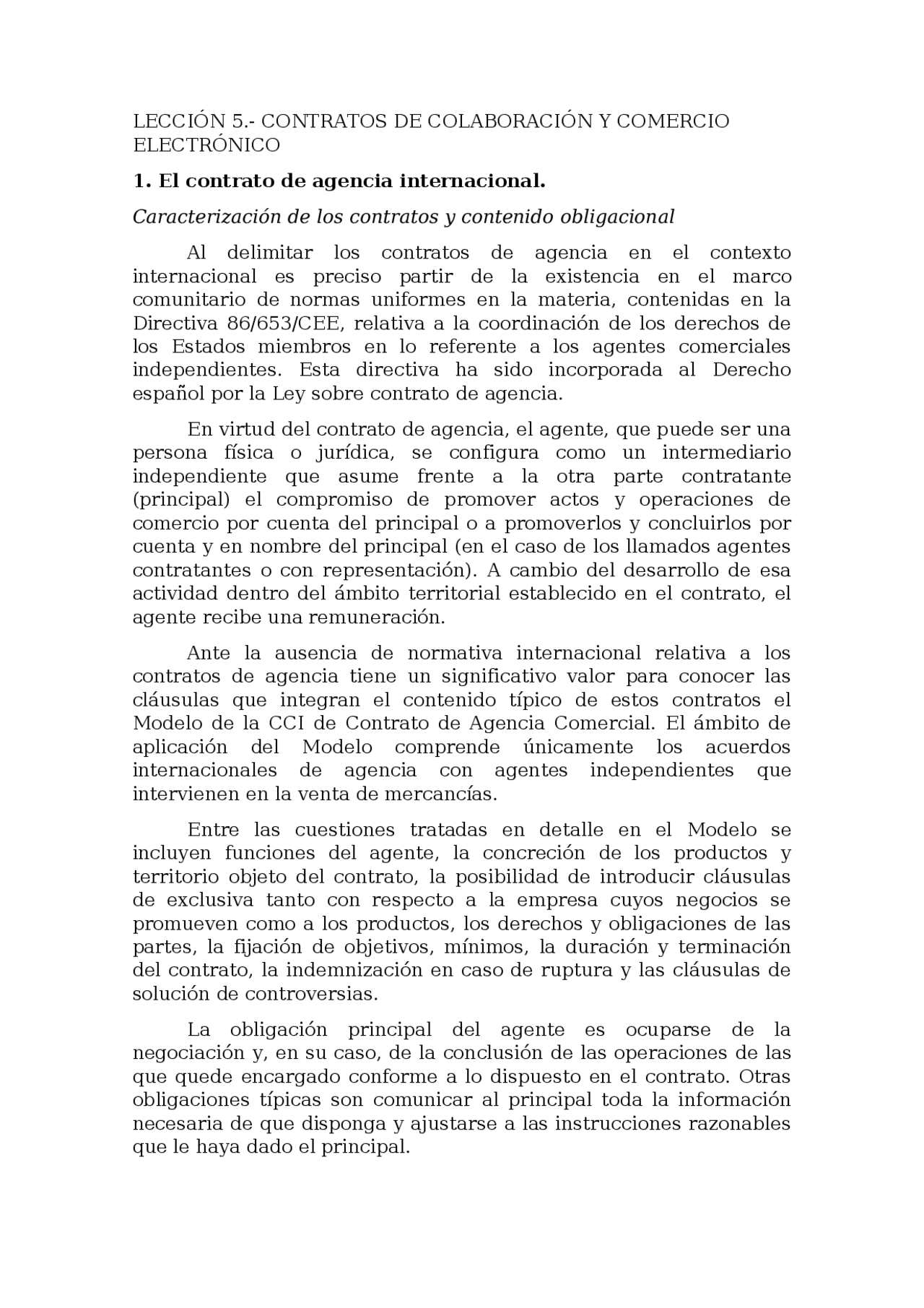 Lección 5 Apuntes Comercio Internacional Docsity