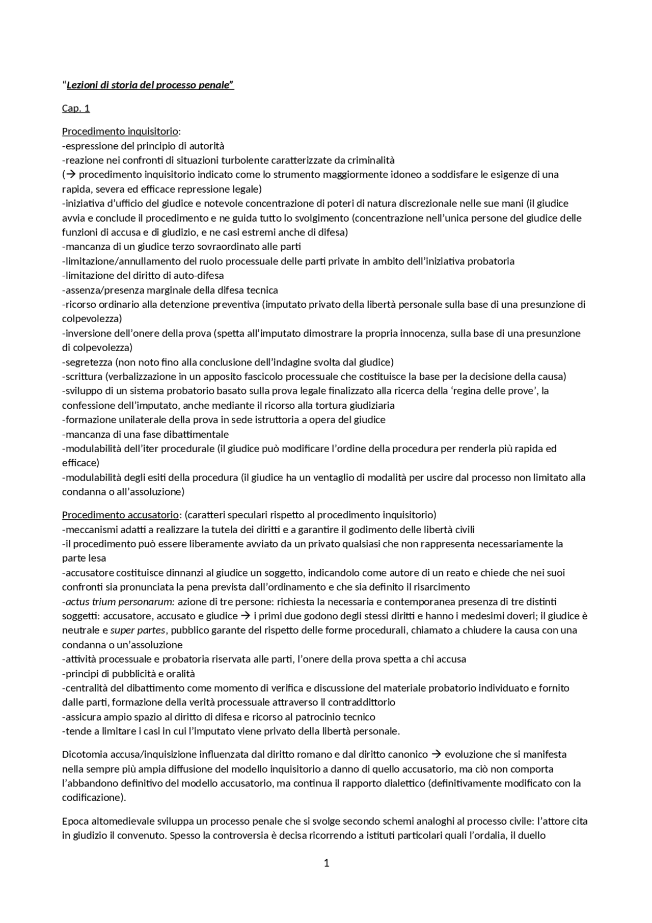 Lezioni Di Storia Del Processo Penale Dezza Docsity