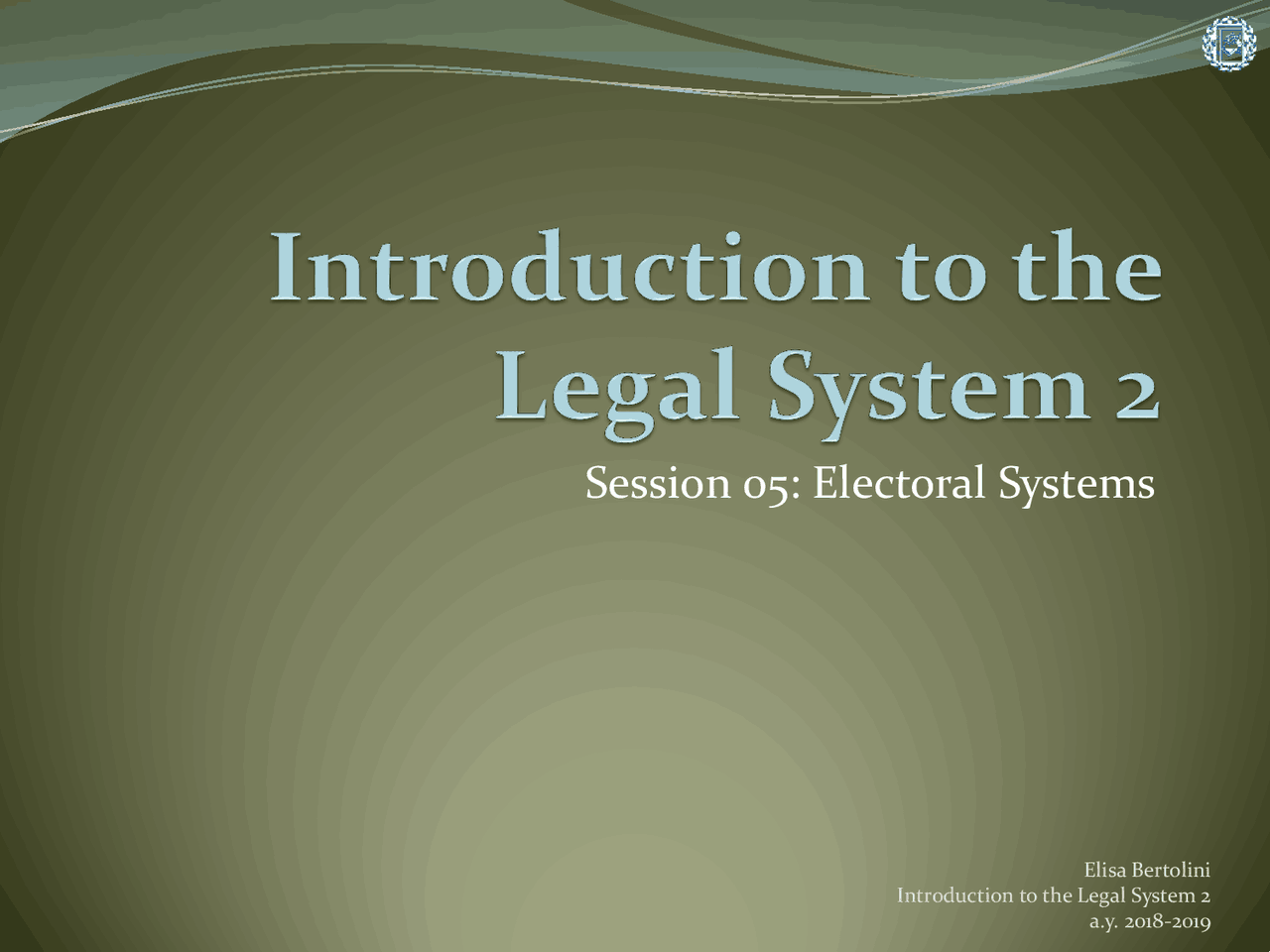 Introduction to the legal system module 2 - Lesson 5 - Docsity