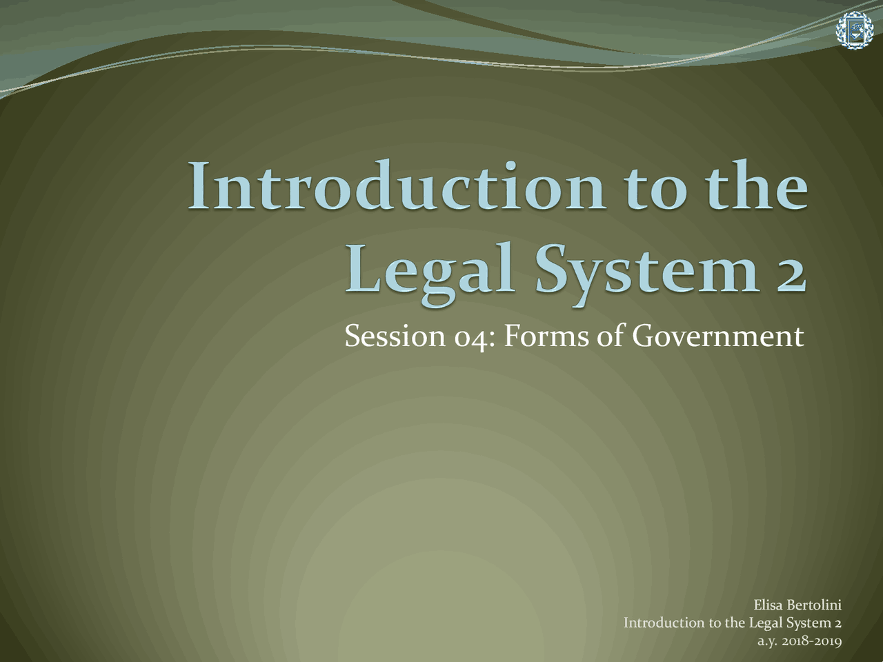 Introduction to the legal system module 2 - Lesson 4 - Docsity