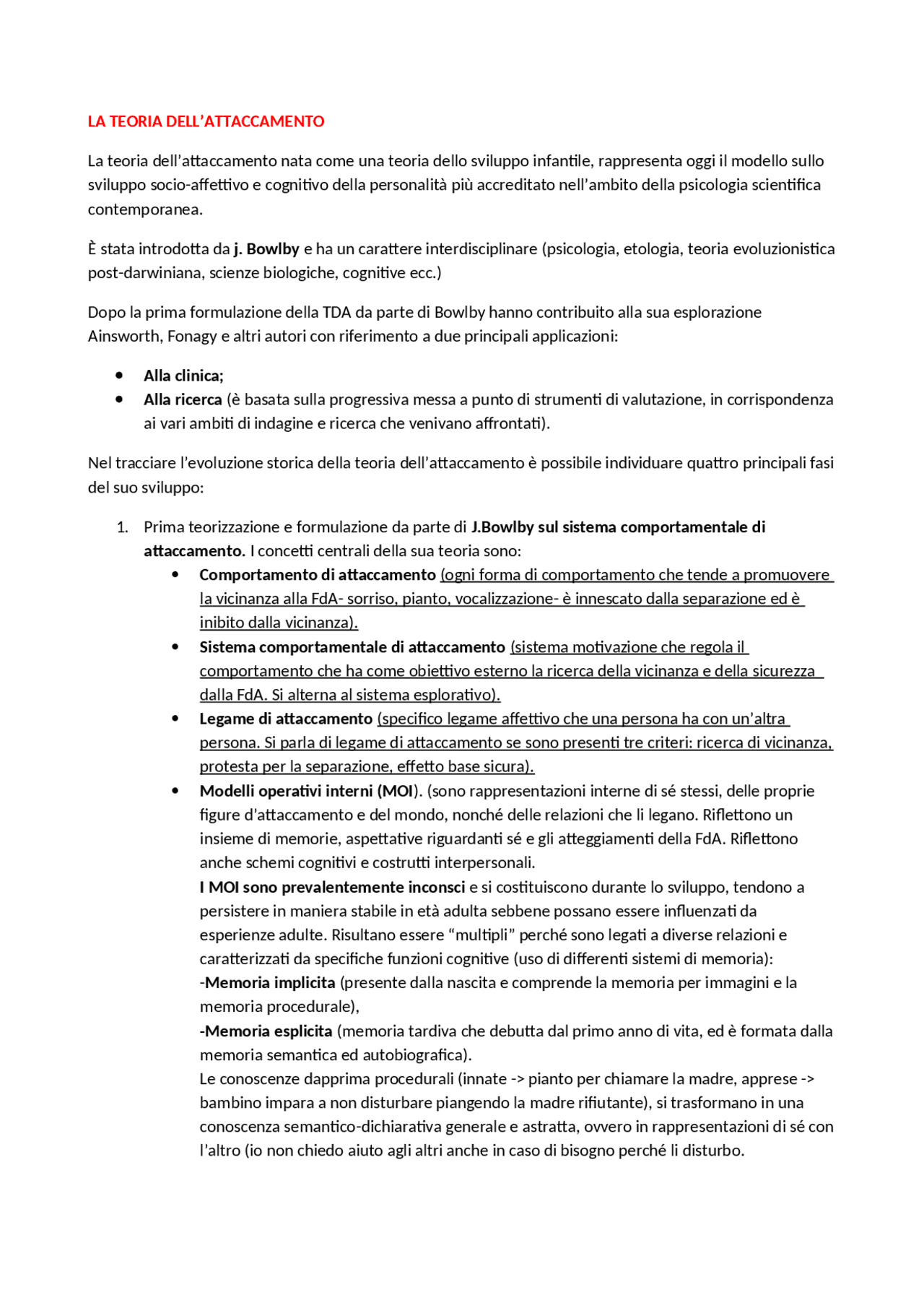 Appunti settima lezione psicologia del ciclo di vita - Docsity