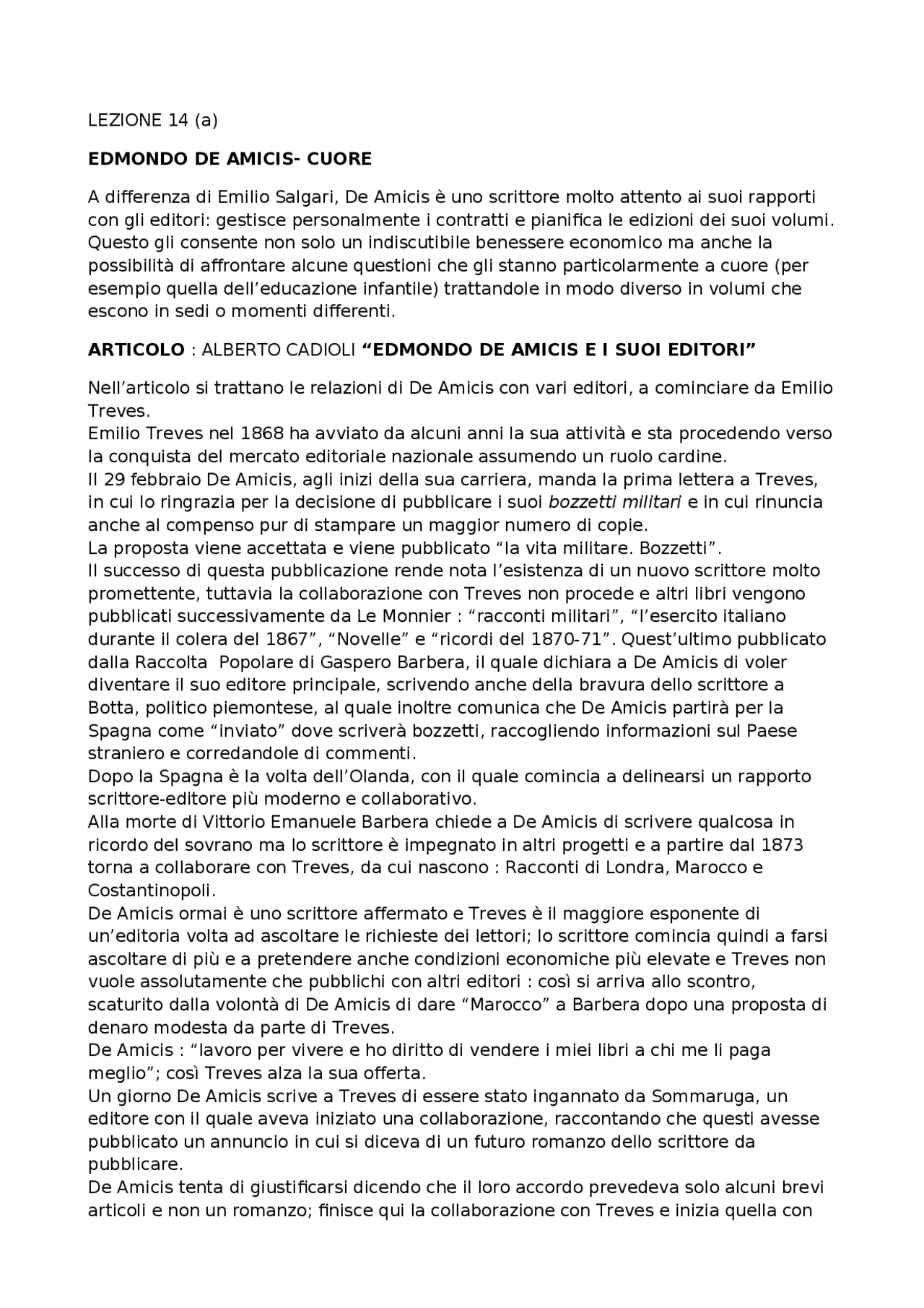 Letteratura Per Ragazzi Lezione 14a Docsity