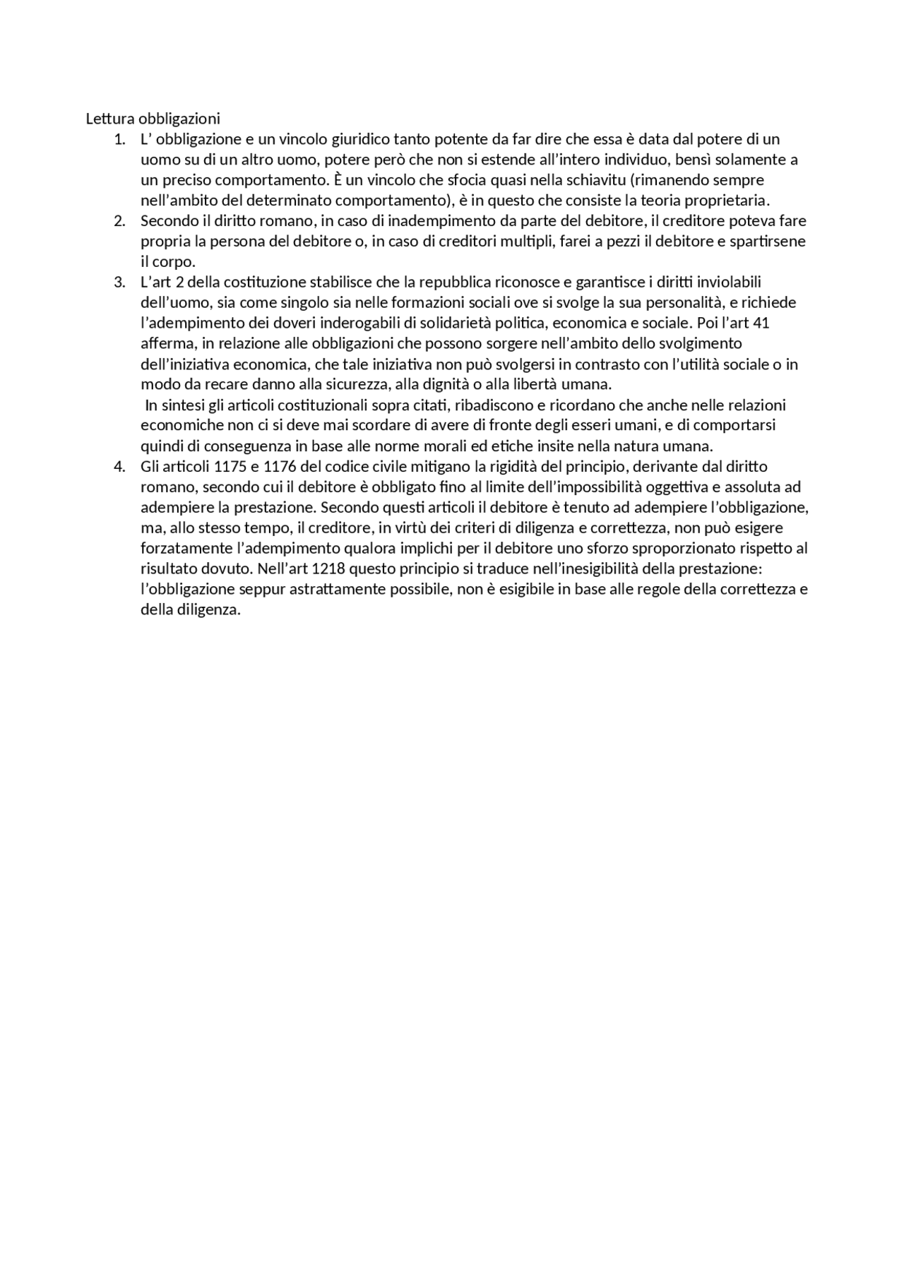 Obbligazioni documento liceale - Docsity