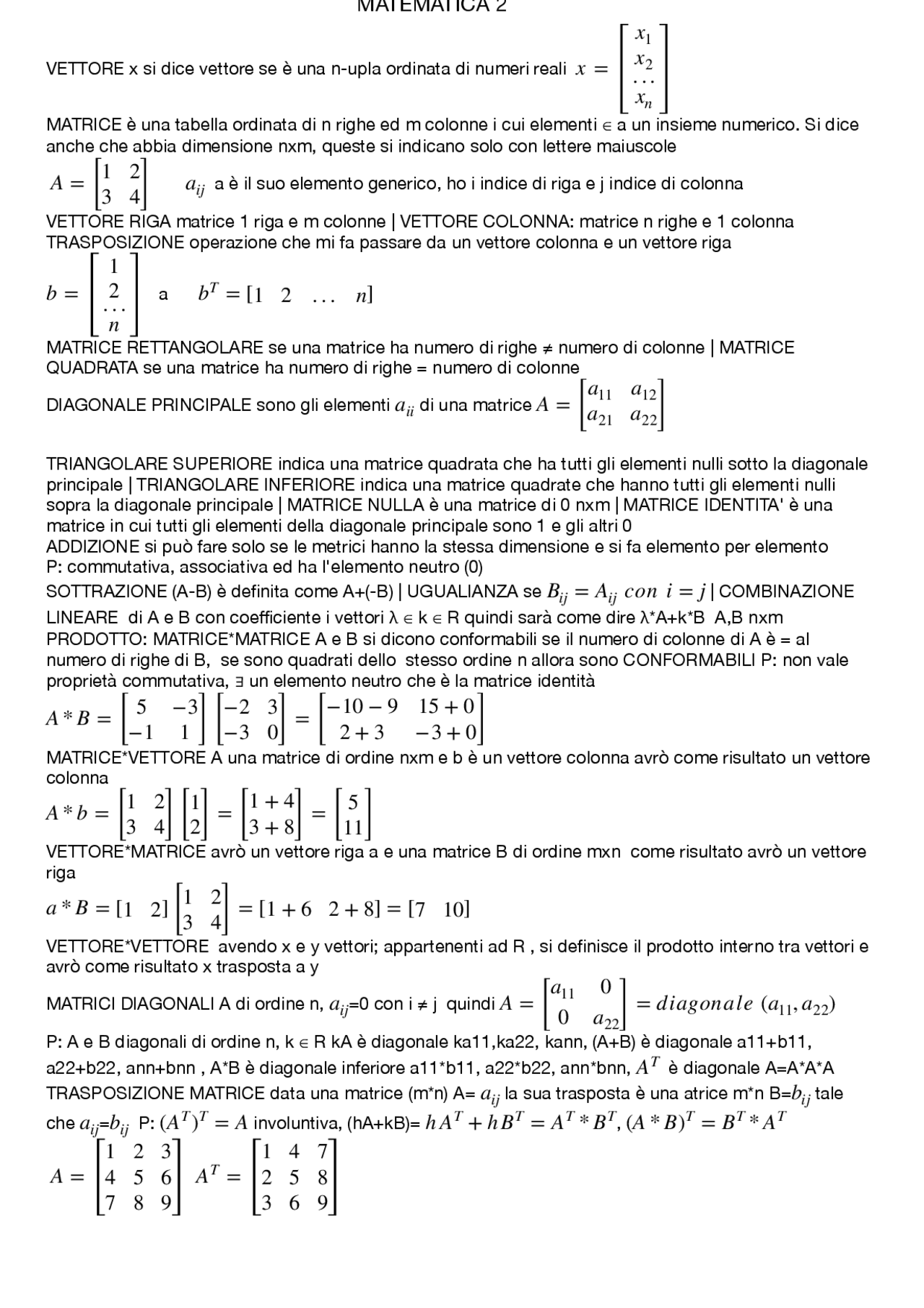 Analisi Iicomplementi Di Matematica Docsity