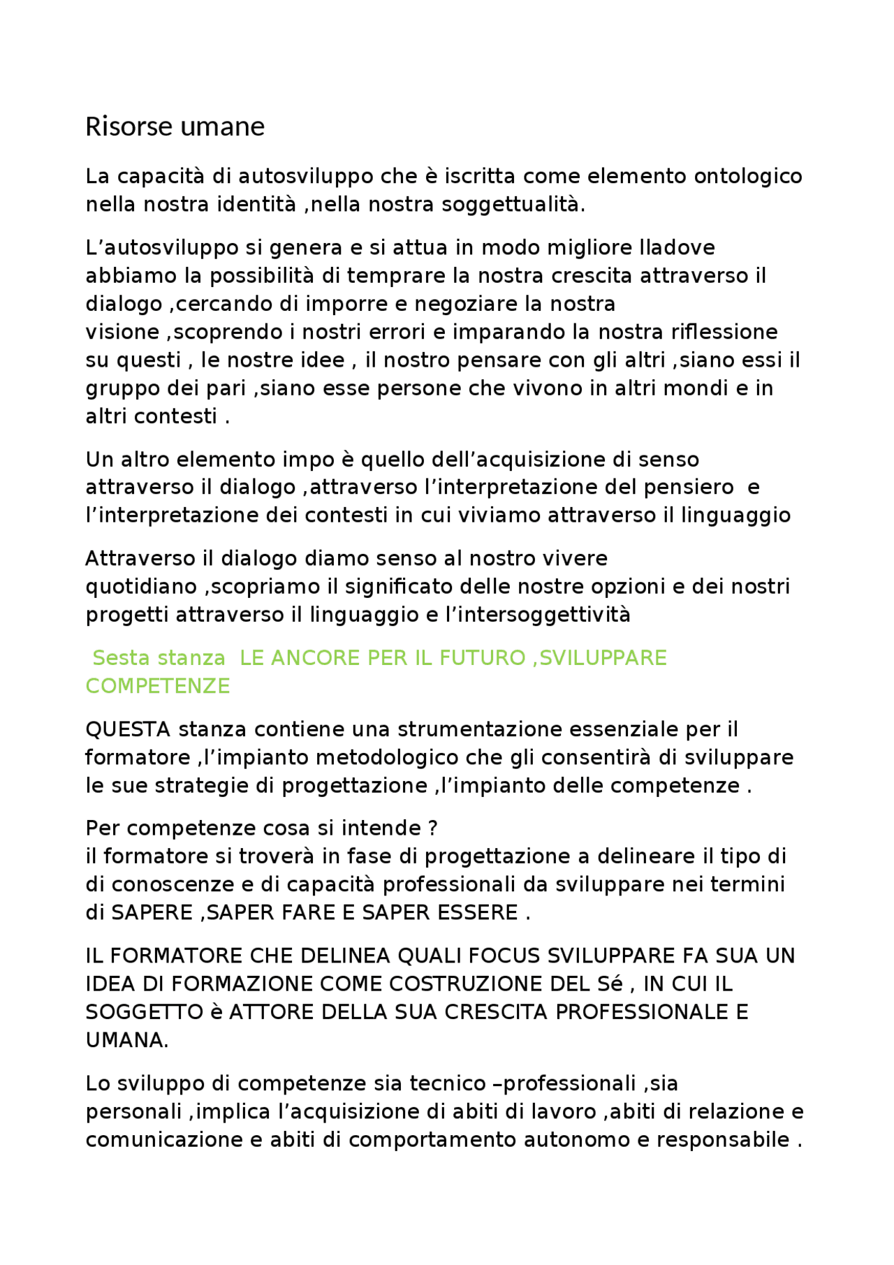 Manuale Dei Processi Formativi Docsity