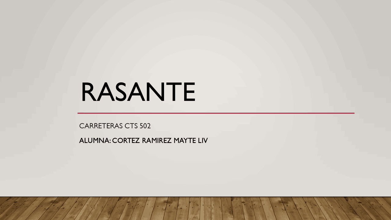 RASANTE Teoria, trazado de una rasante. - Docsity