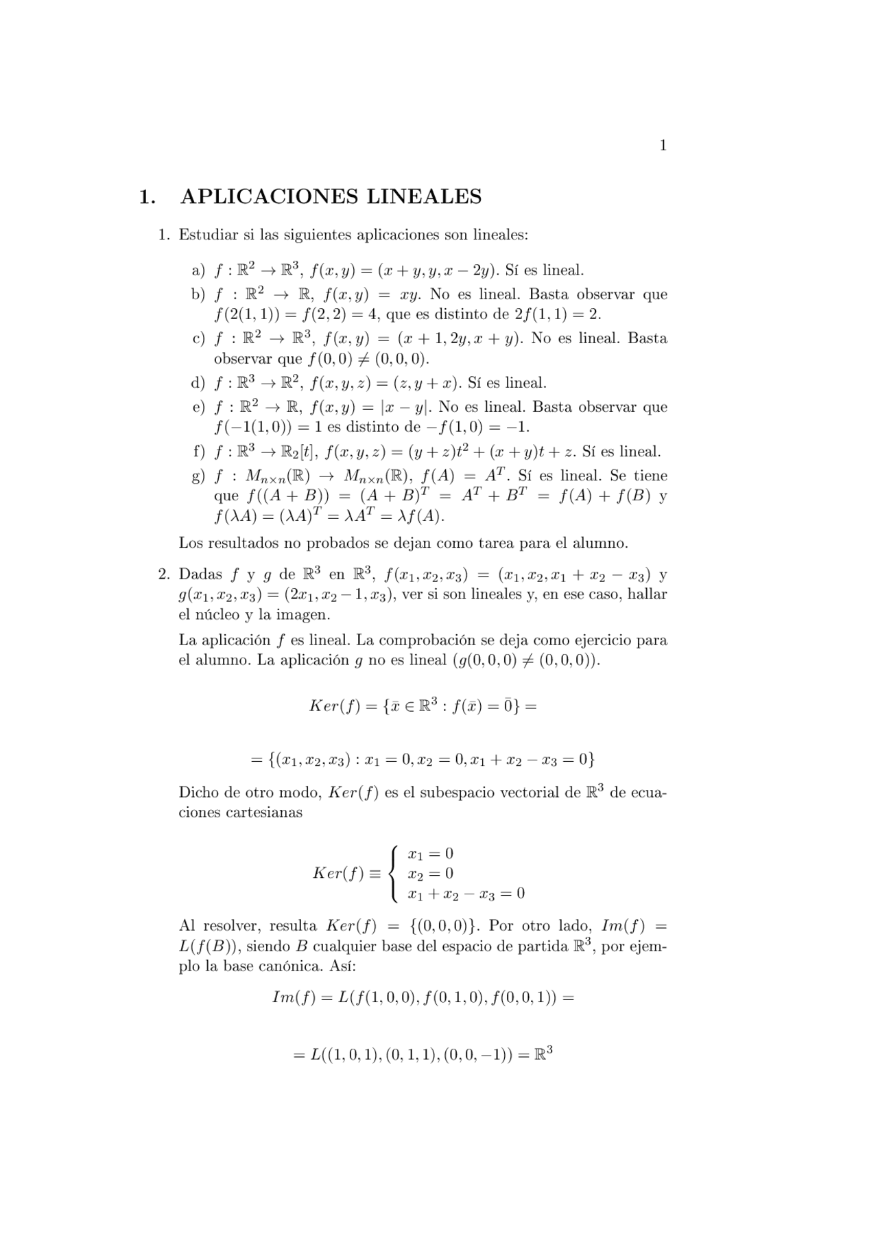 Aplicaciones Lineales Docsity