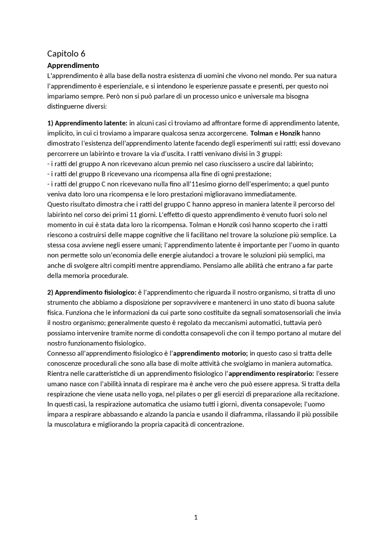 Il Processo Dellapprendimento Docsity