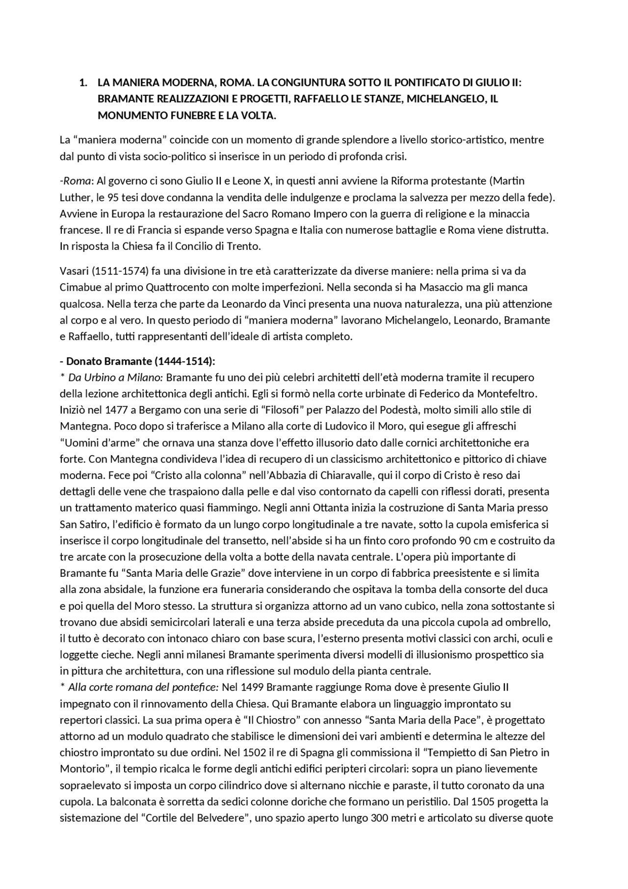 STORIA DELL'ARTE DOMANDE 2A PARTE | Appunti di Storia dell'Arte Moderna ...