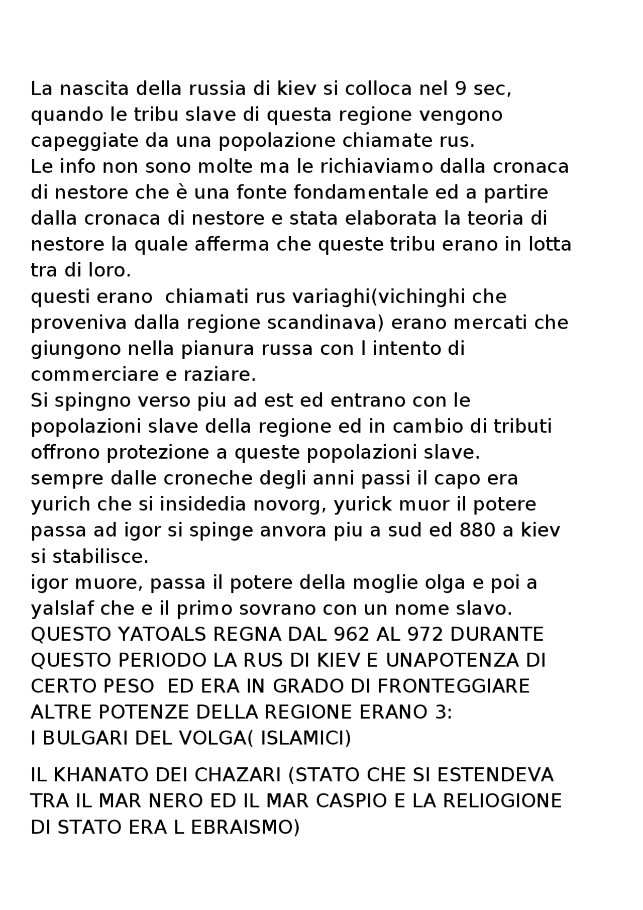 Breve Storia Della Russia Docsity