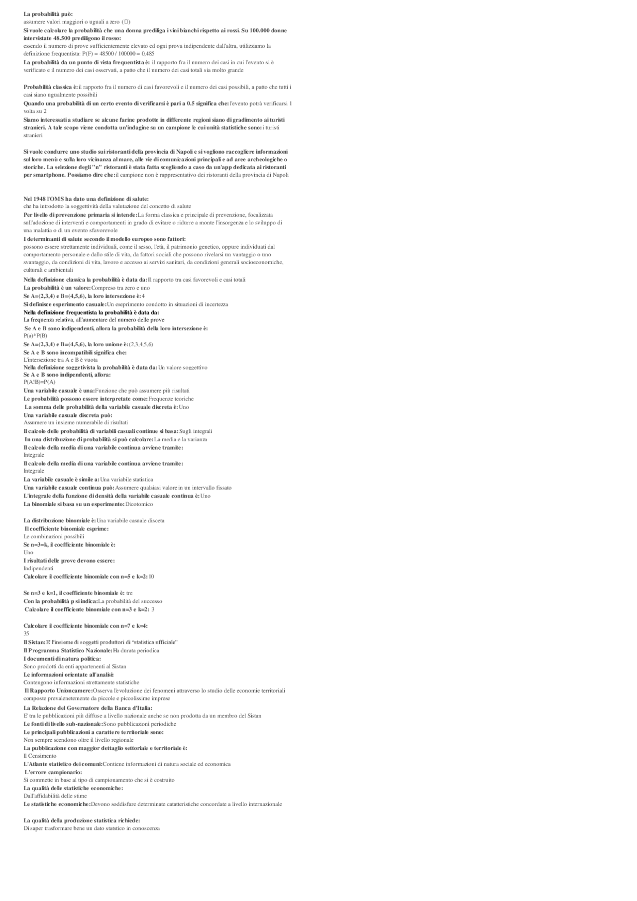 Banca Dati Statistica Applicata L Gastr Mercatorum Docsity