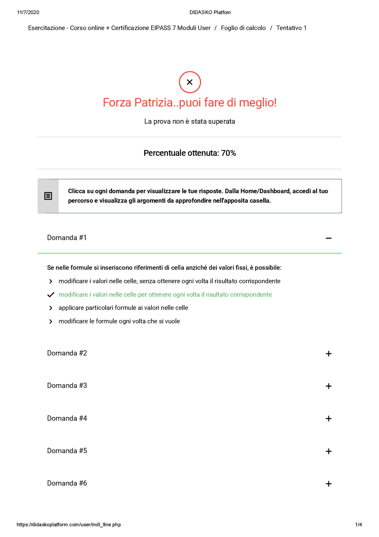 Esercitazioni Eipass 7 moduli - modulo 6 - Docsity