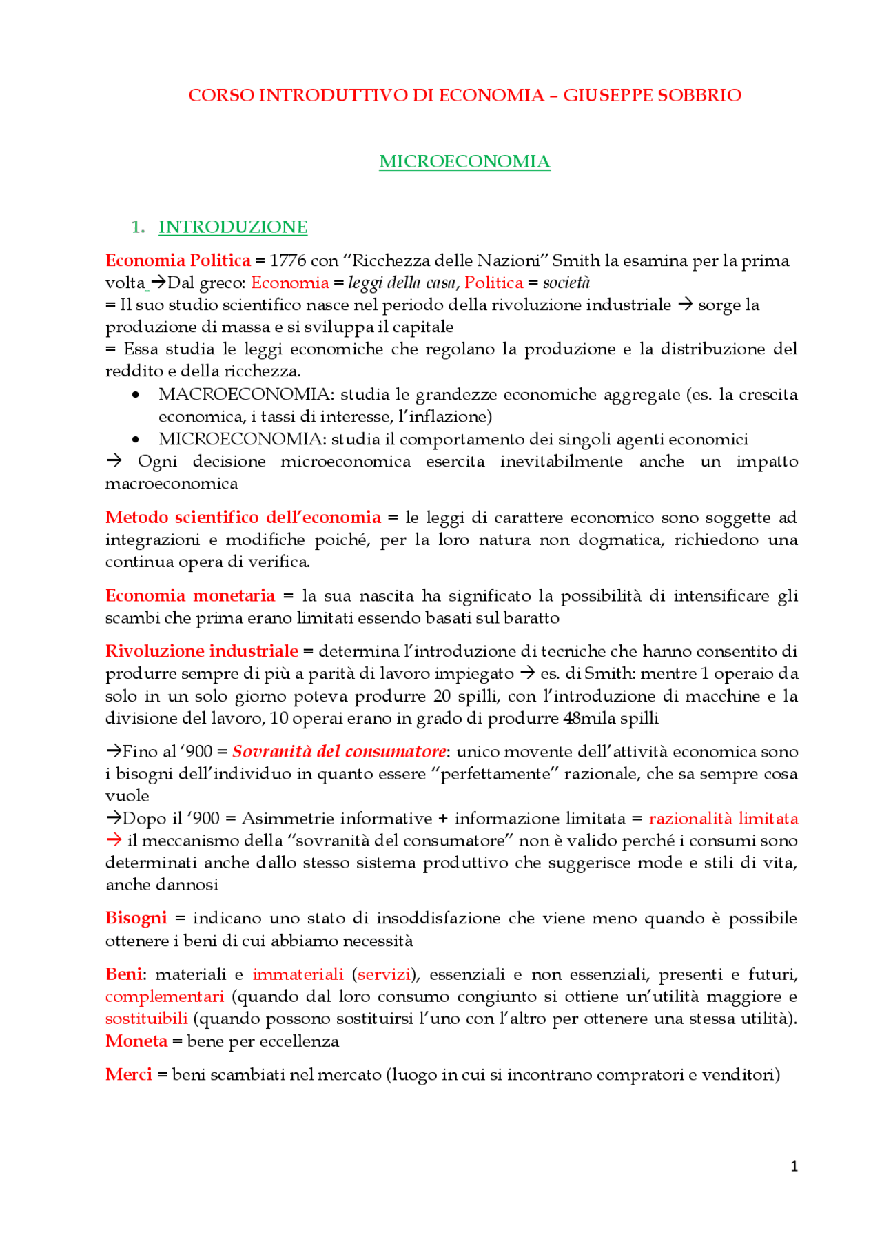 Micro Macro Economia Docsity