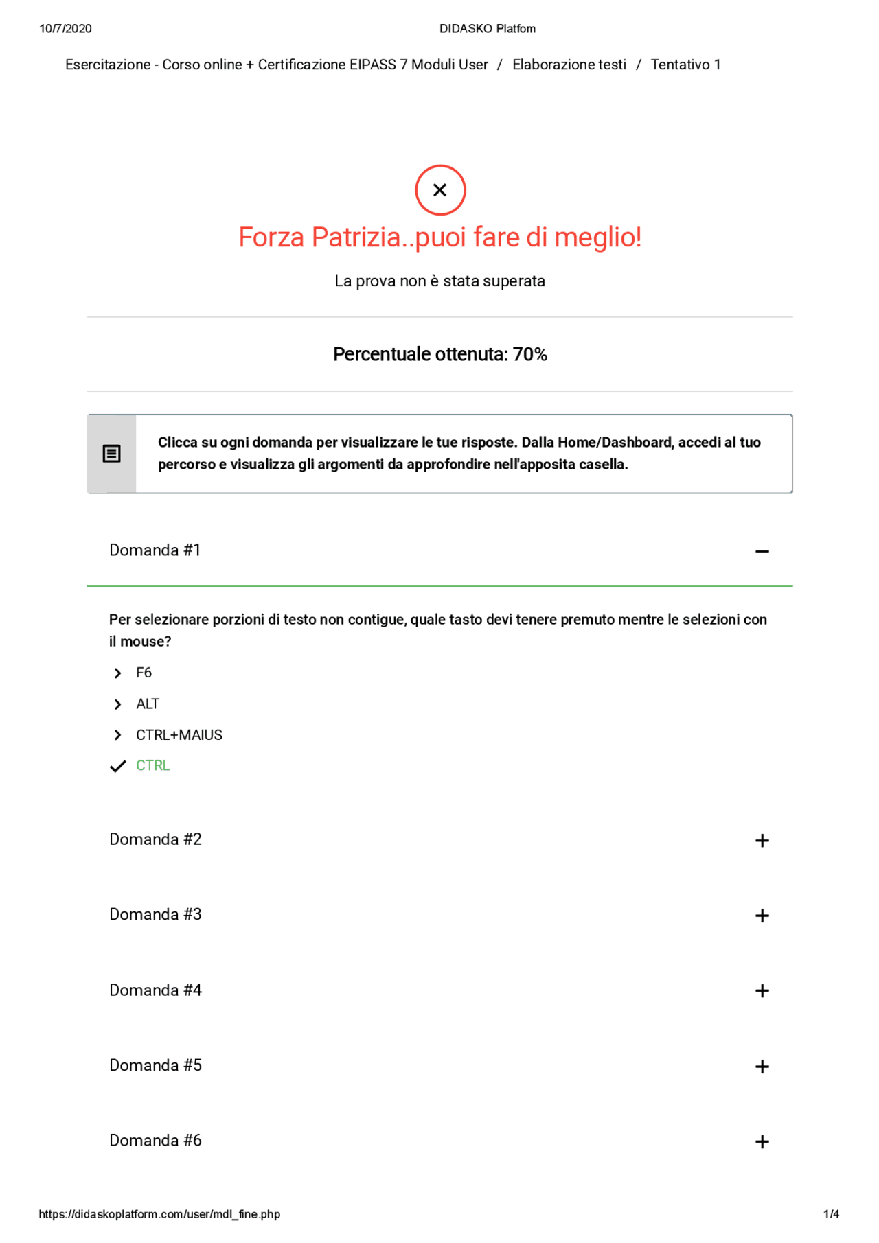 Esercitazioni Eipass 7 moduli - modulo 5 | Esercizi di Elementi di Informatica | Docsity