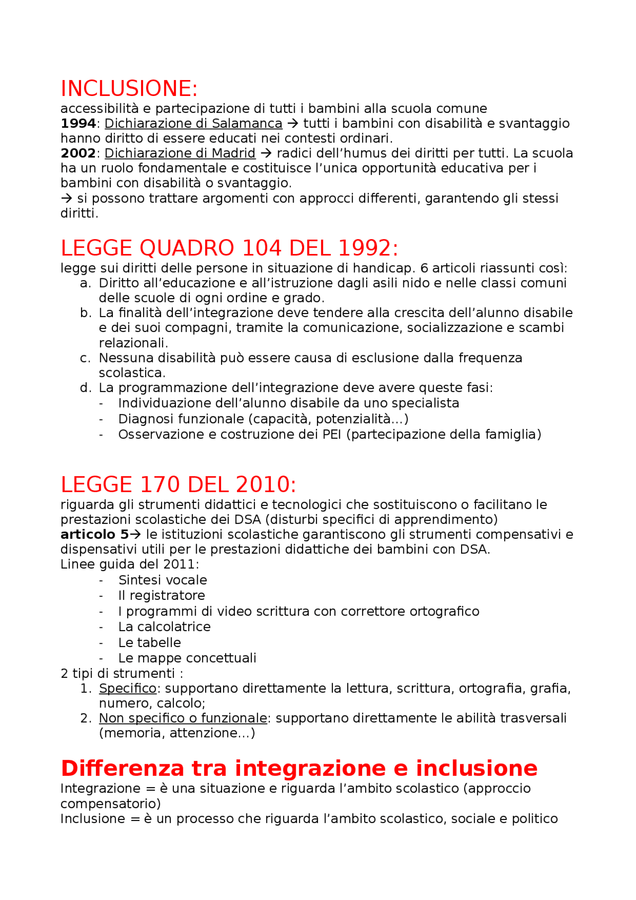 Pedagogia Speciale Scienze Della Formazione Docsity