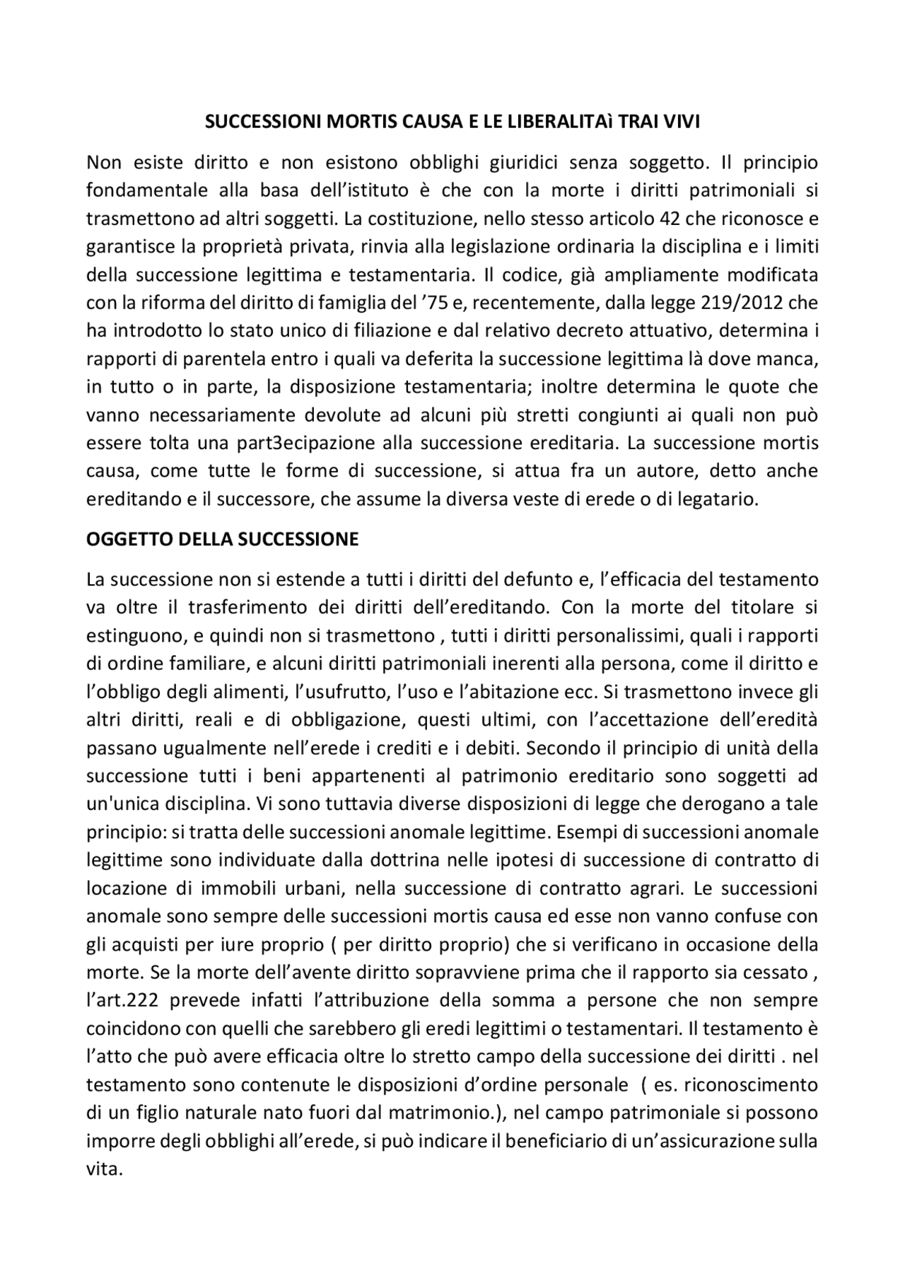 Ii Libro Codice Civile Le Successioni Mortis Causa Docsity