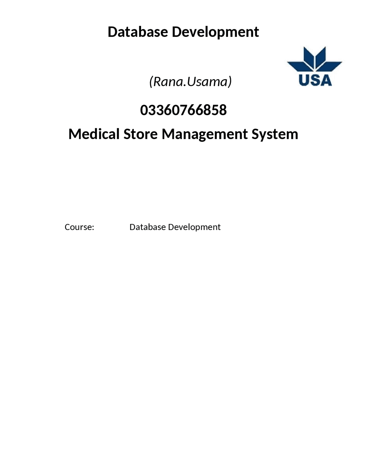 database medical store management system | Assignments Database Management Systems (DBMS) | Docsity