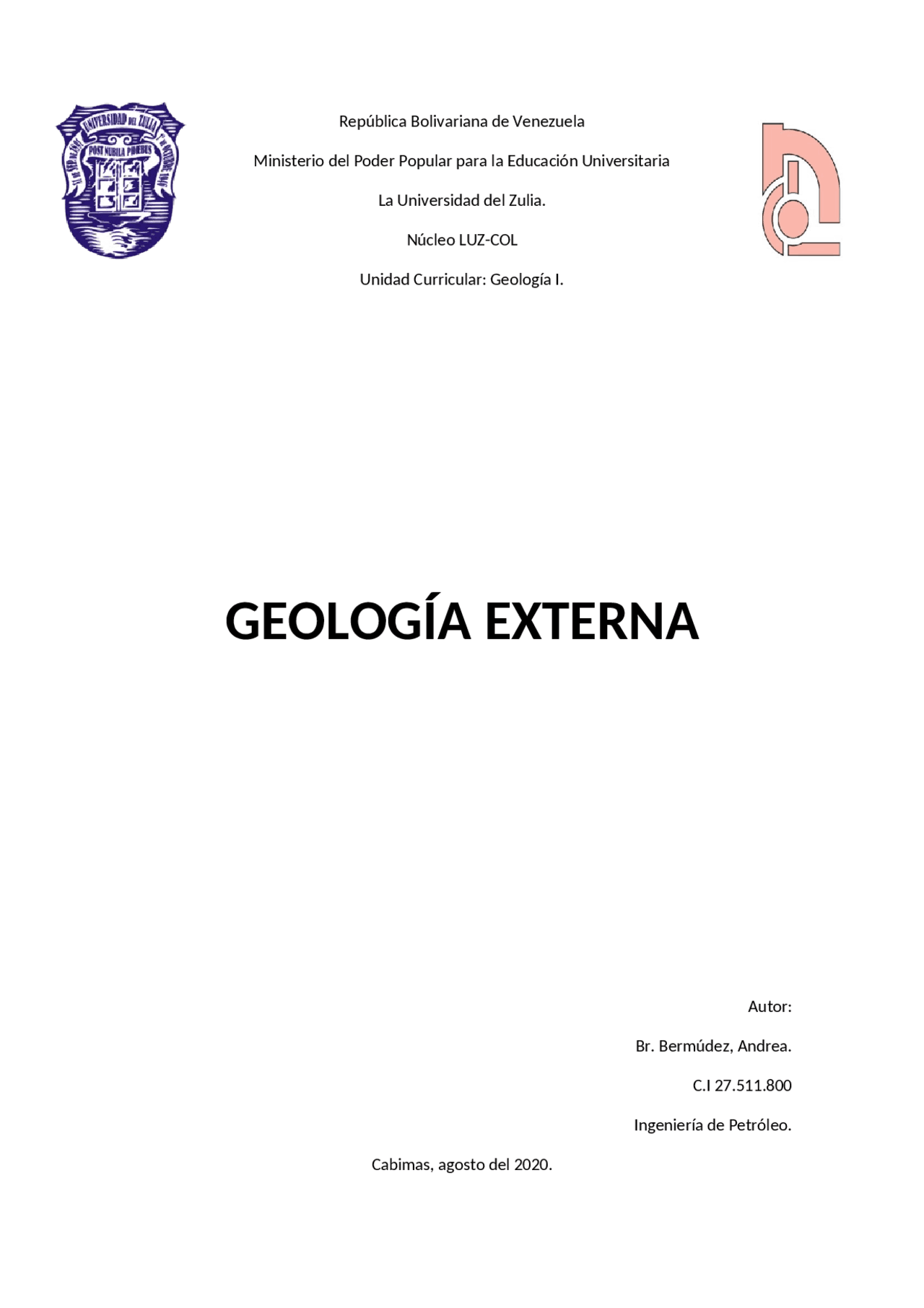 Procesos Externos Geología Básica Docsity
