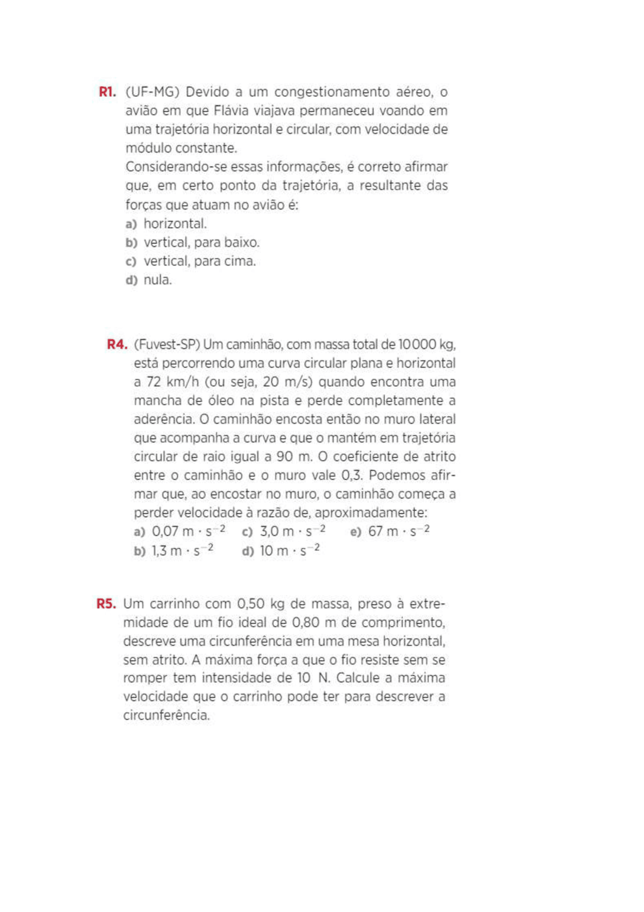 Lista De Exercícios De Física Docsity